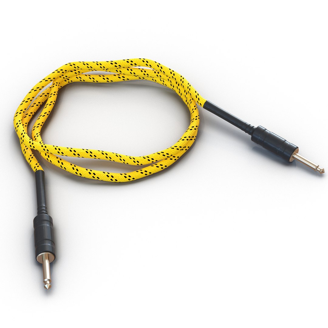 guitar cable 3d model