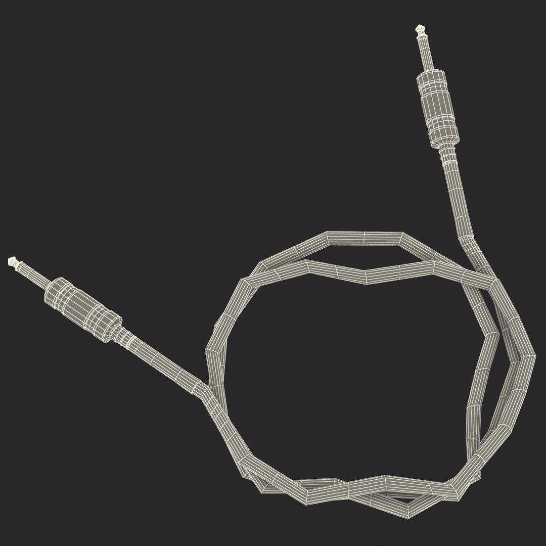guitar cable 3d model