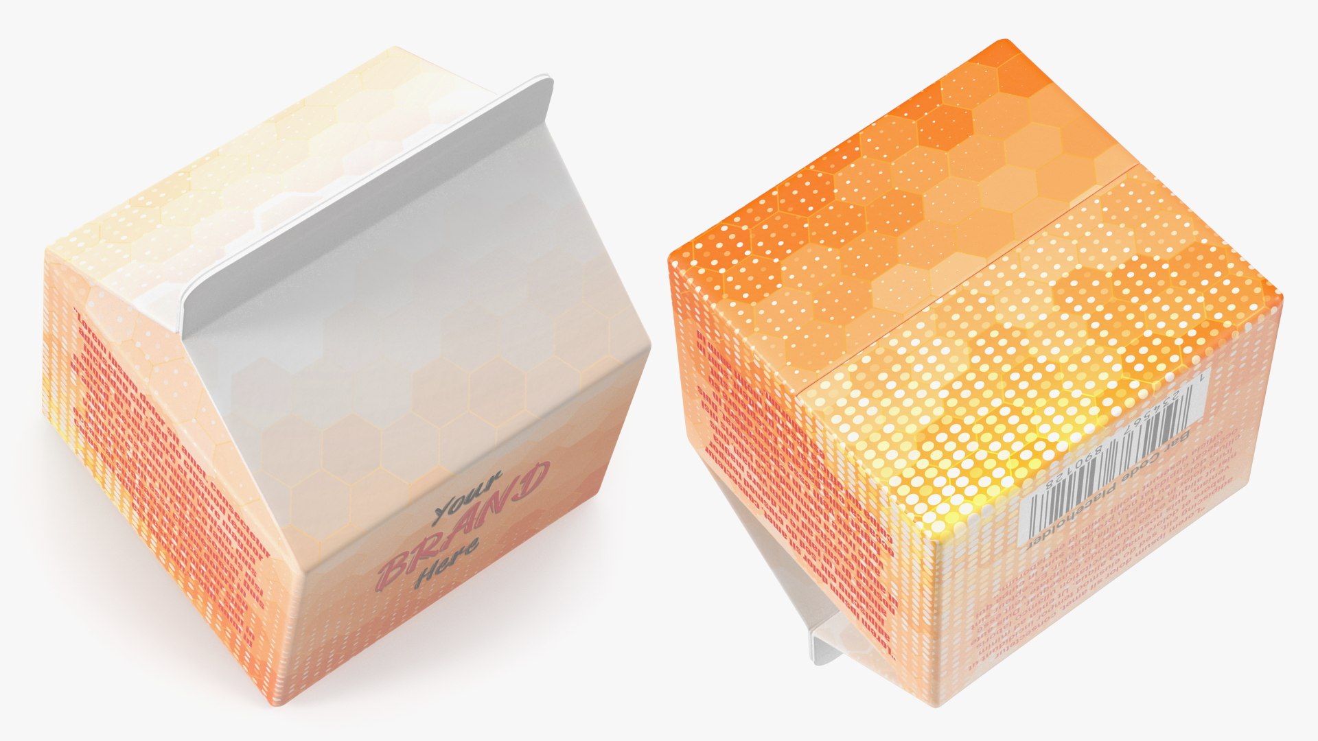 Gable Top Carton Packages Mockup Collection model - TurboSquid 1932647