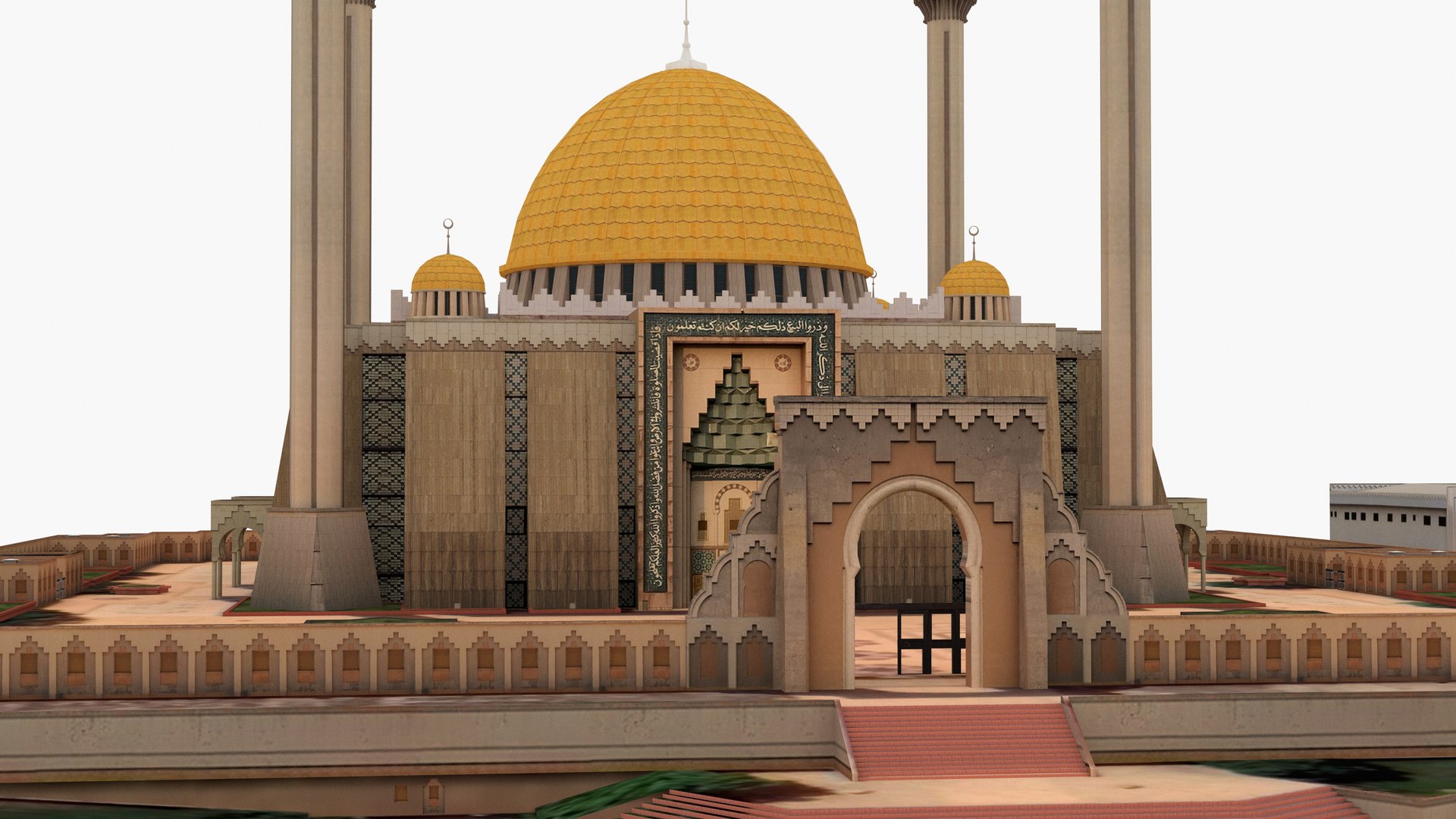 3D Model Abuja National Mosque - TurboSquid 2080029