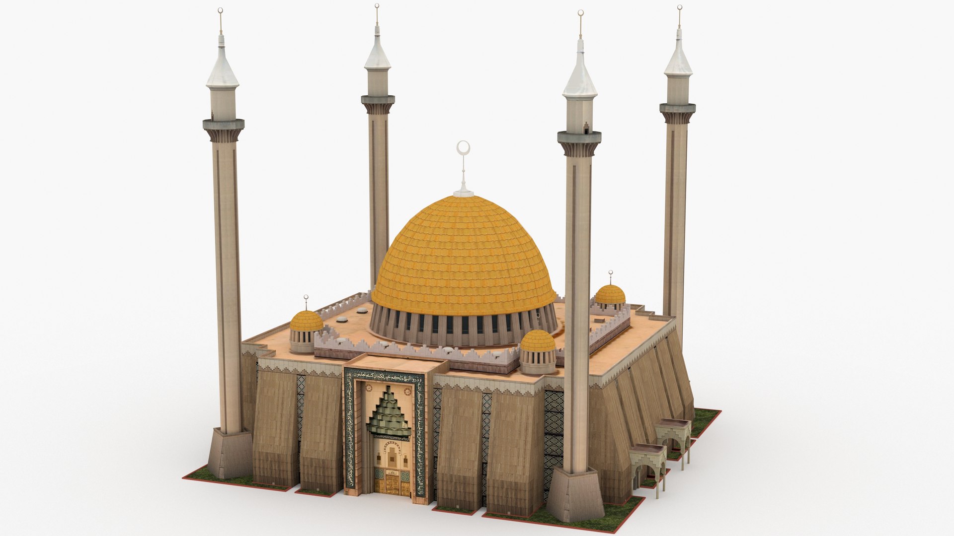 3D Model Abuja National Mosque - TurboSquid 2080029