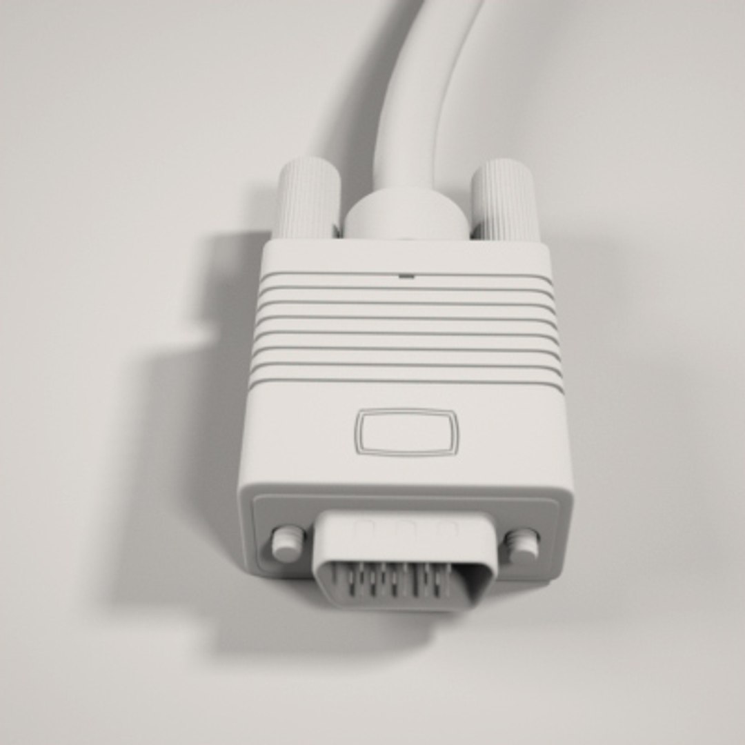 3d Obj Vga Connector Monitors