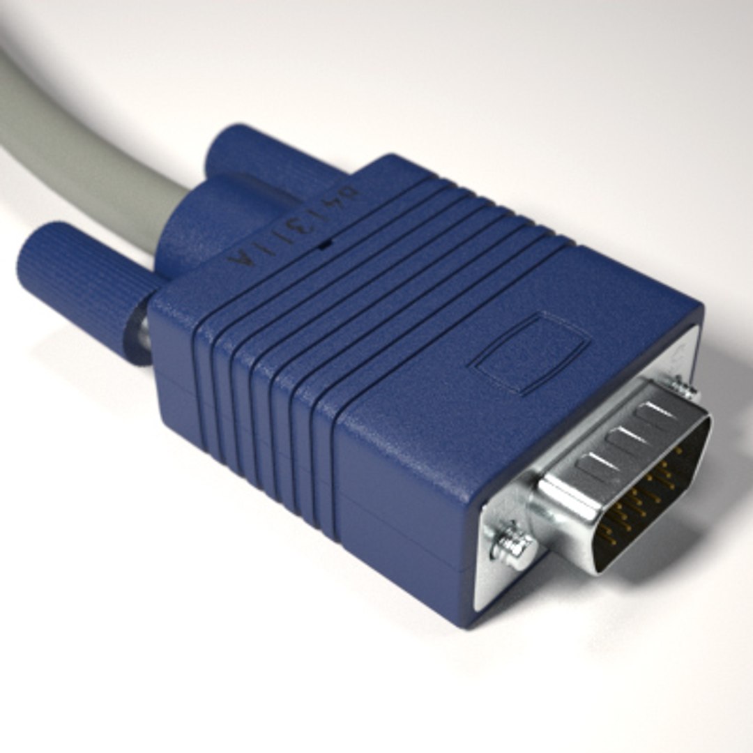 3d Obj Vga Connector Monitors