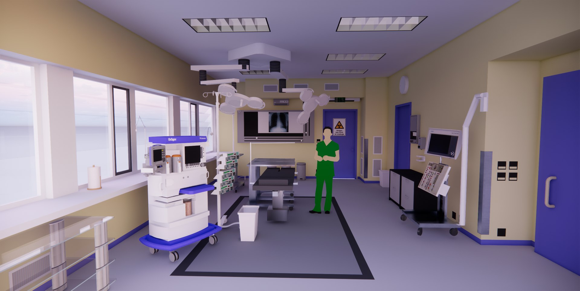 3D Mobile Hospital And Operating Room And Examination Room Model ...
