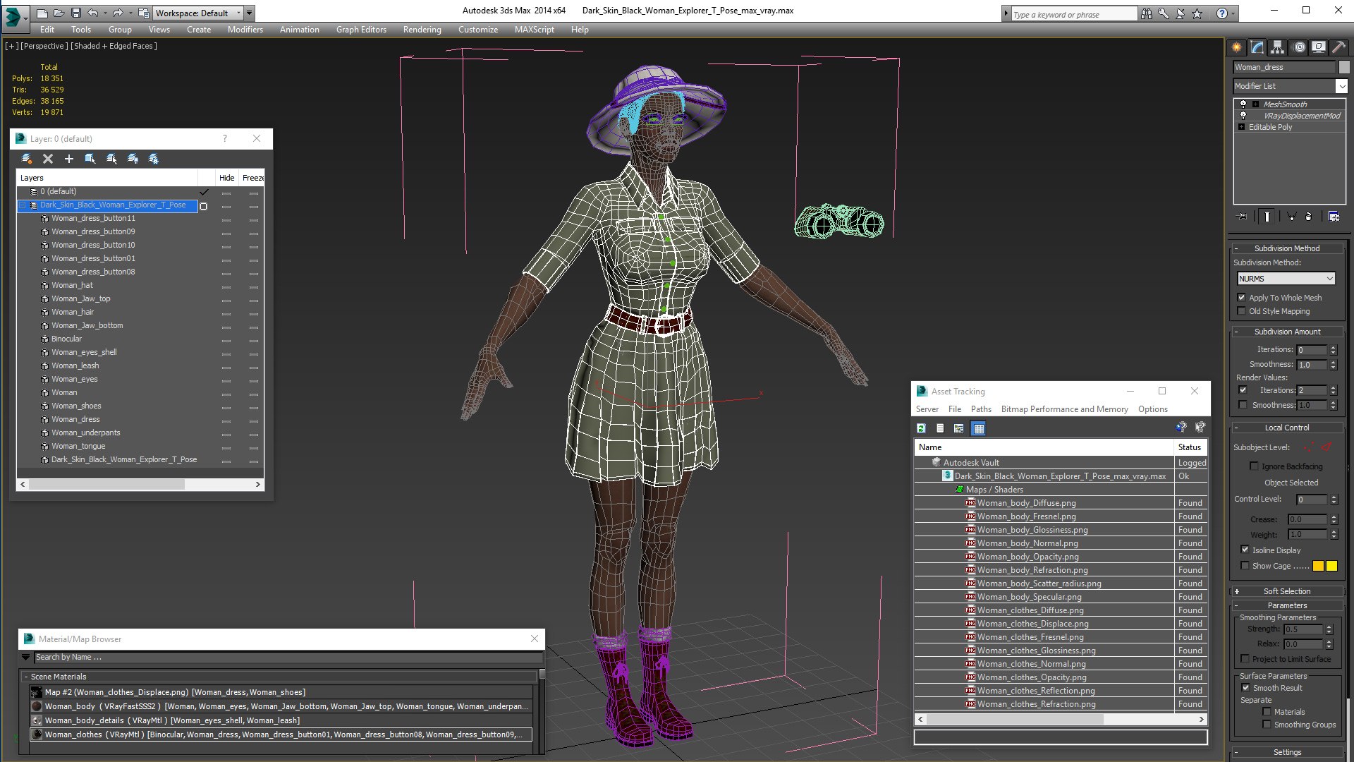 Dark Skin Black Woman 3D Model - TurboSquid 1661751