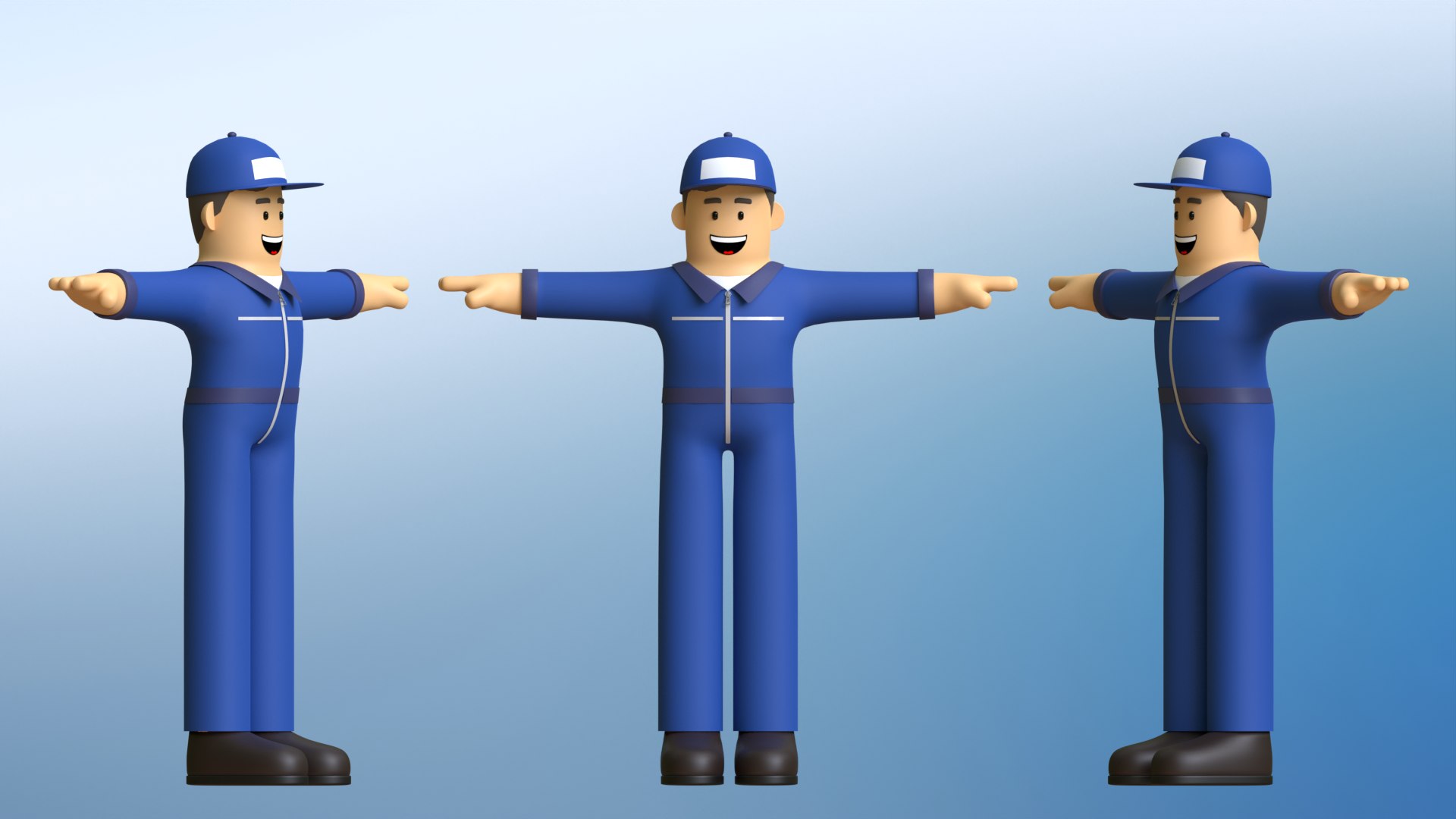 Minimal Mechanic Cartoon Character 3D Model - TurboSquid 2089775