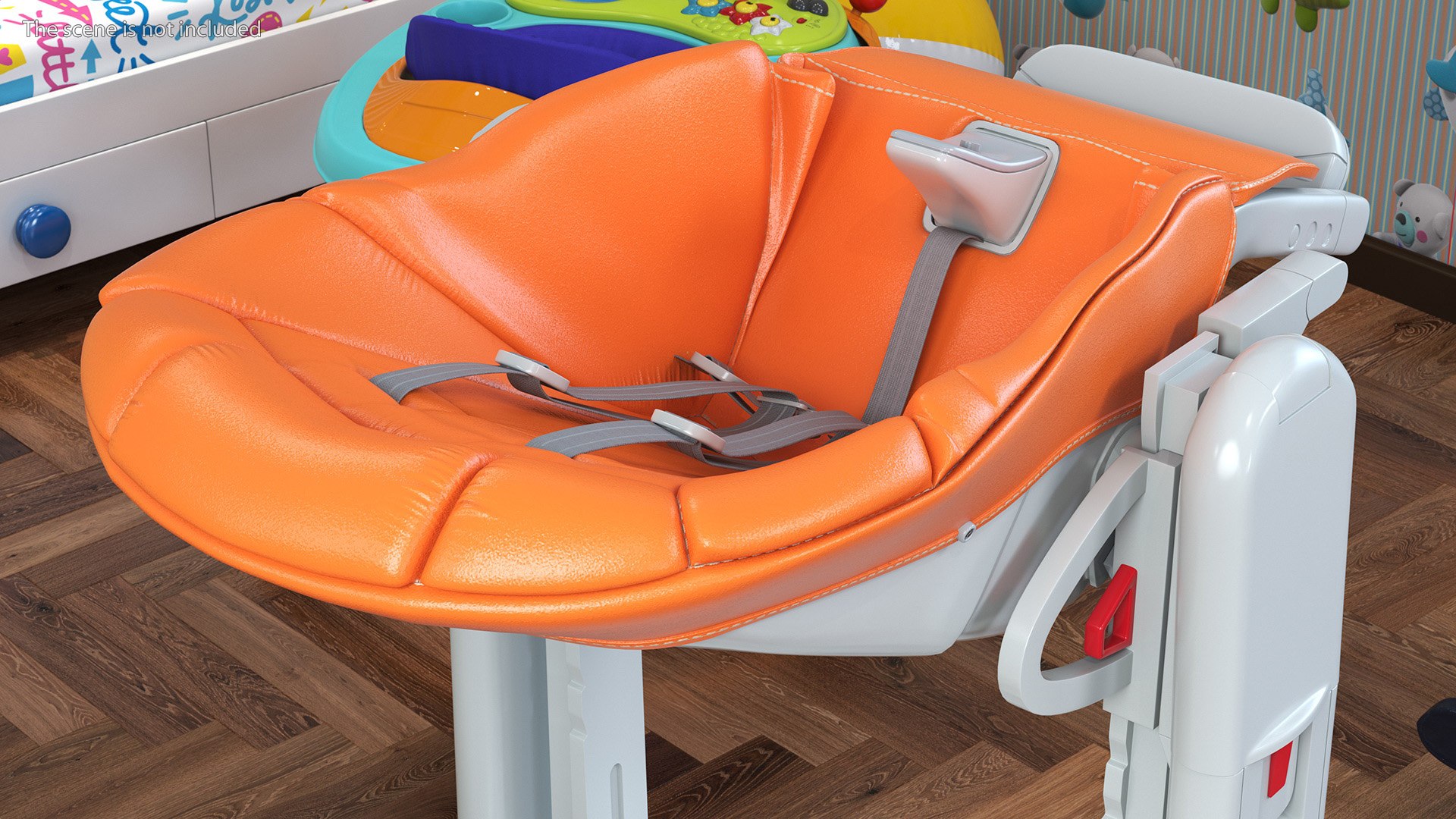 3D Compact Folding High Chair Horizontal Orange - TurboSquid 2164630