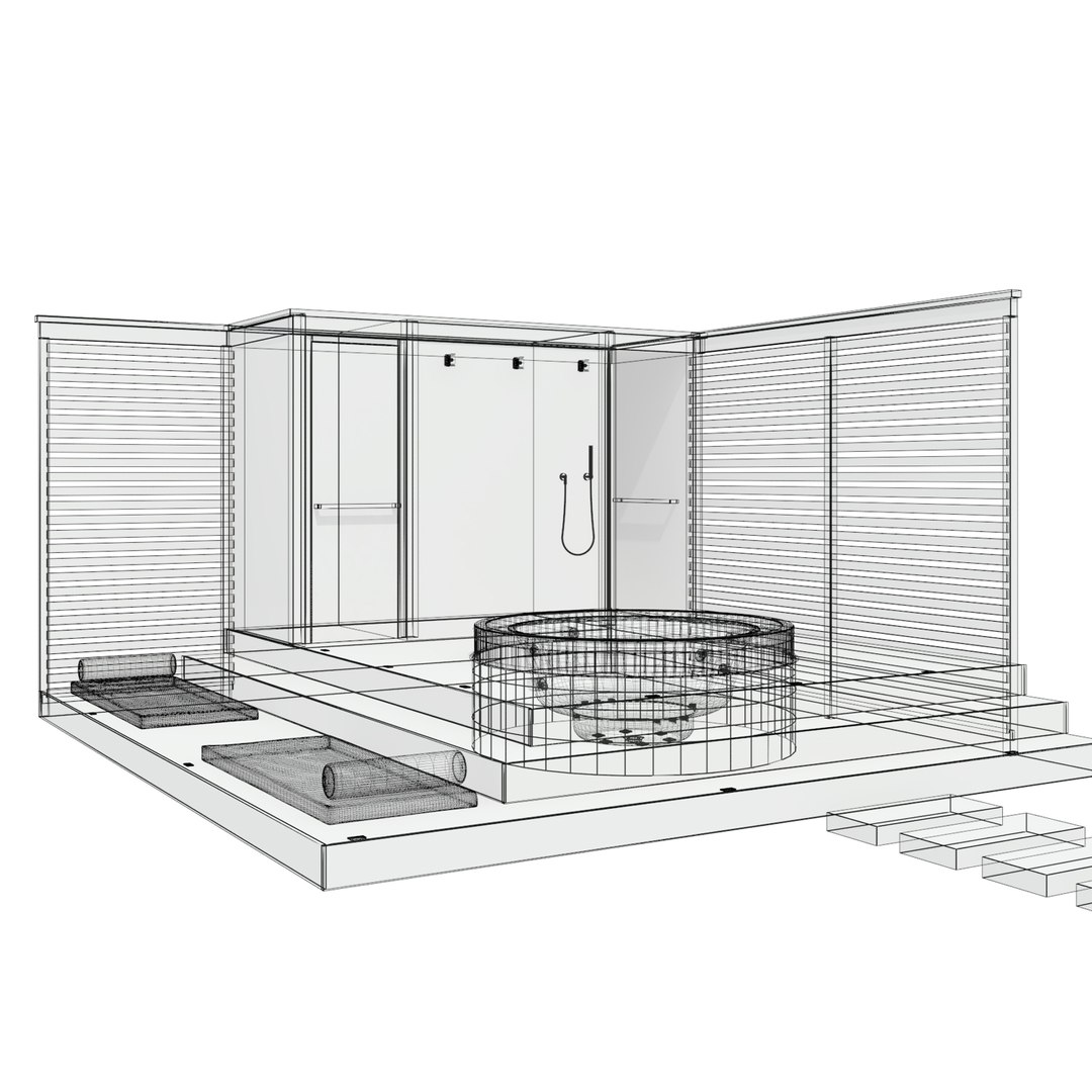 Outdoor Jacuzzi 3d Max