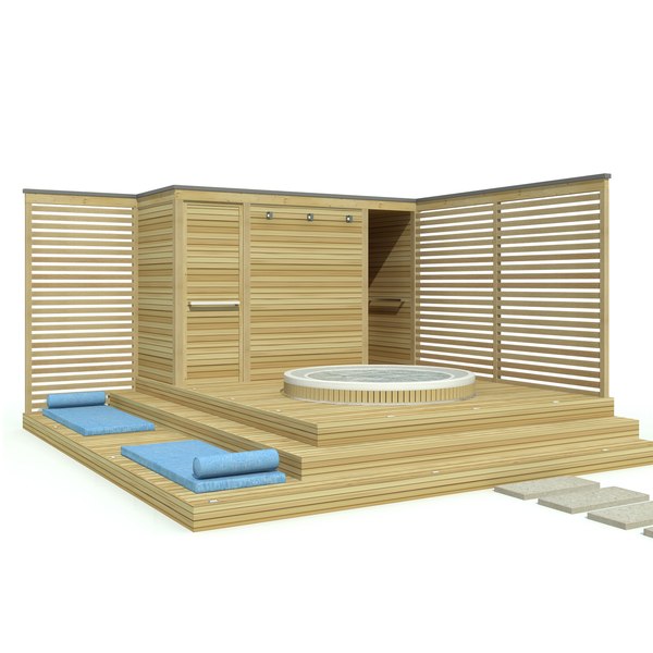 outdoor jacuzzi 3d max
