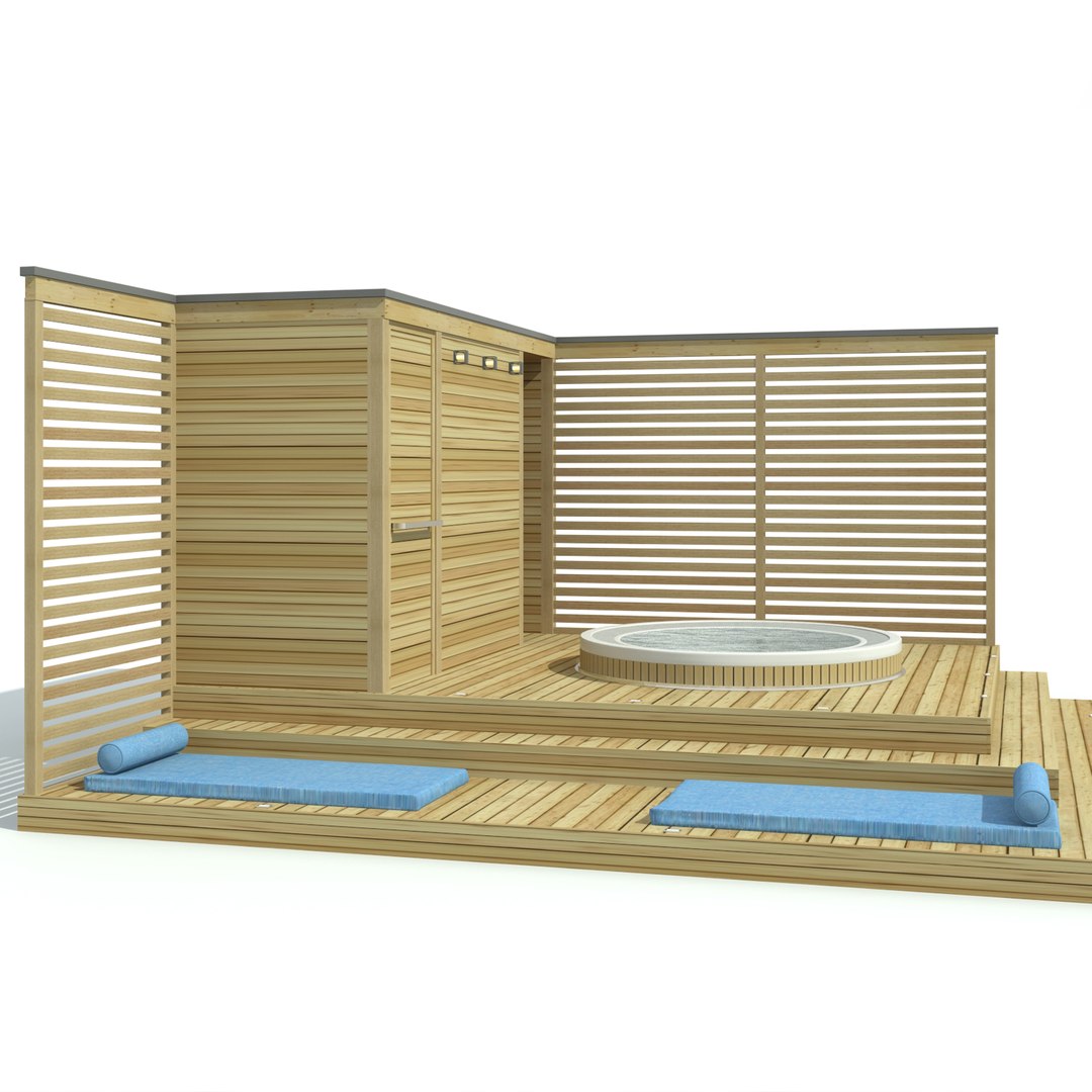 Outdoor Jacuzzi 3d Max