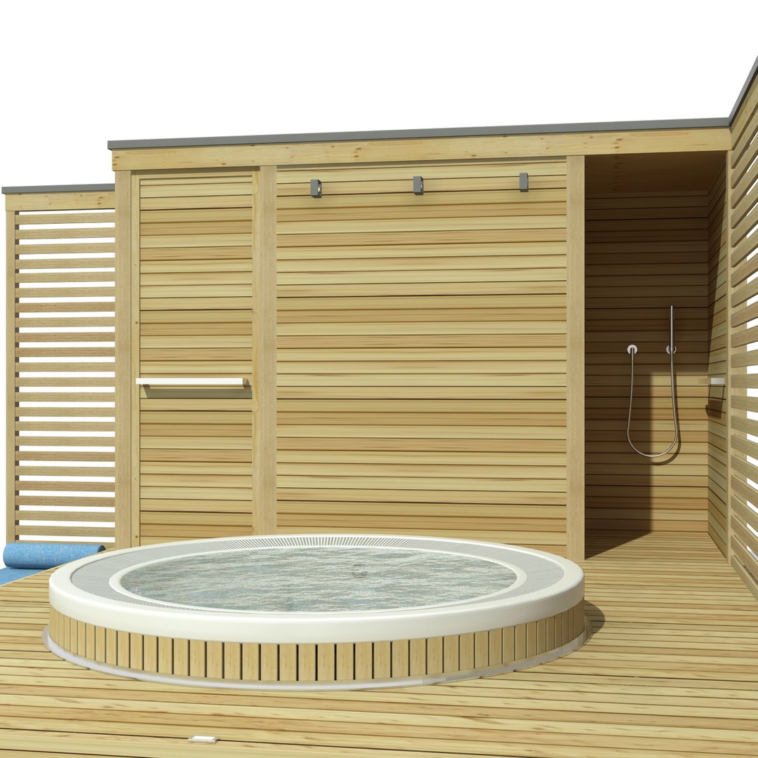Outdoor Jacuzzi 3d Max