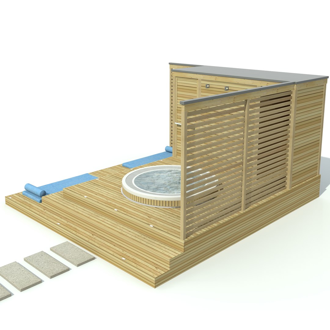 Outdoor Jacuzzi 3d Max