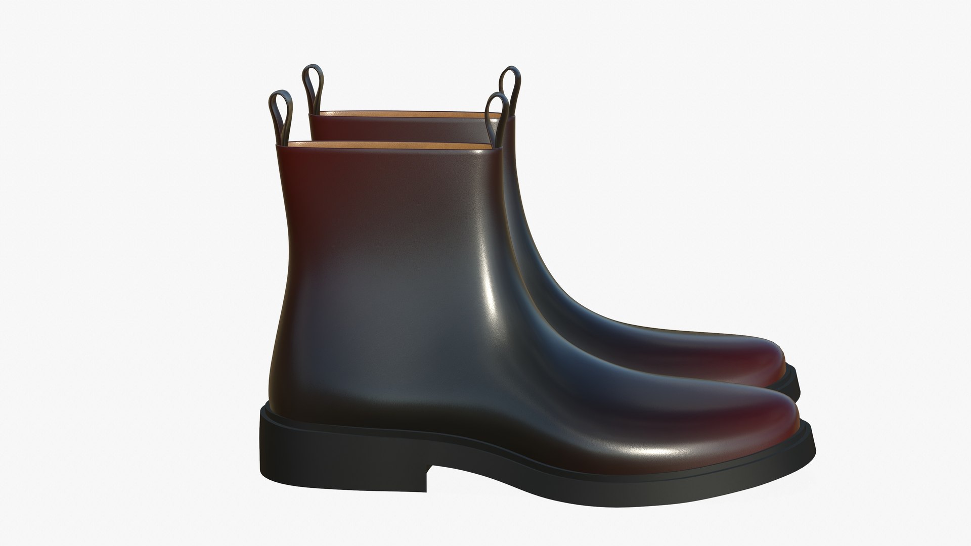 3D Leather Boots Realistic Modern Design Model - TurboSquid 1963349