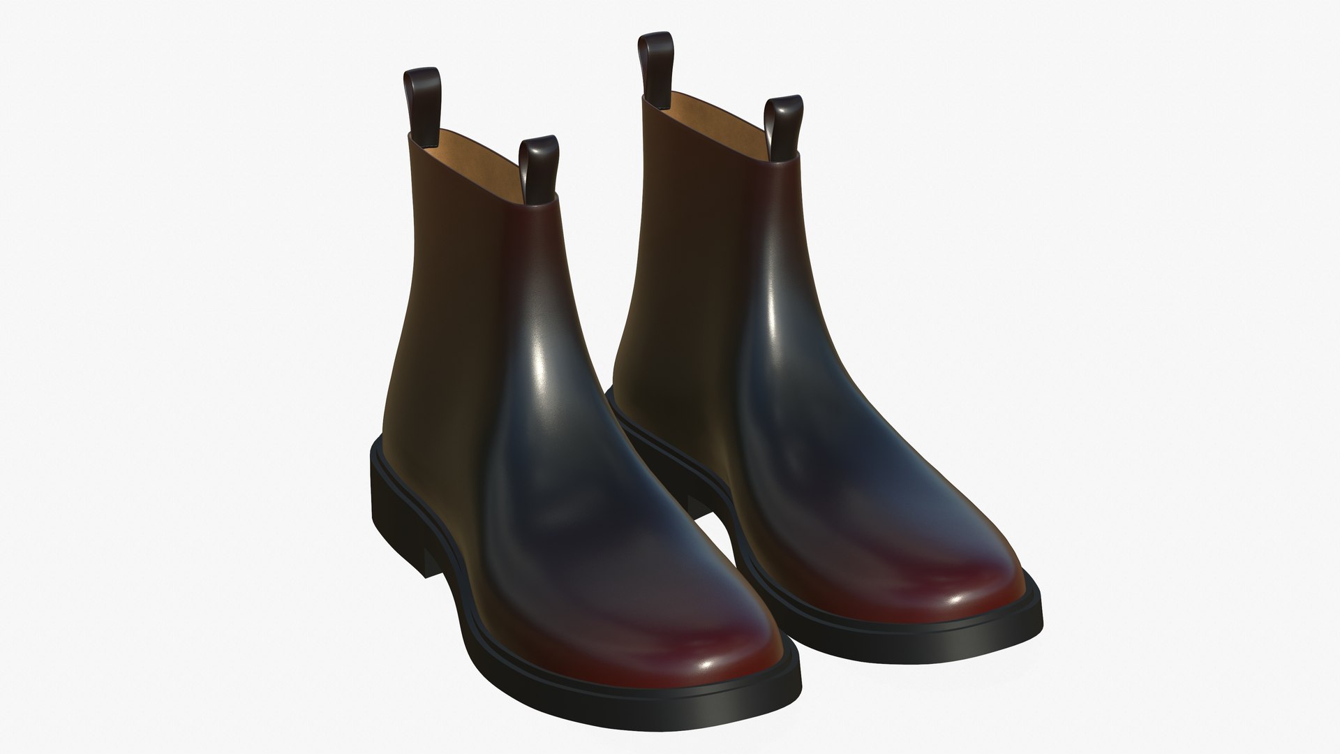 3D Leather Boots Realistic Modern Design Model - TurboSquid 1963349