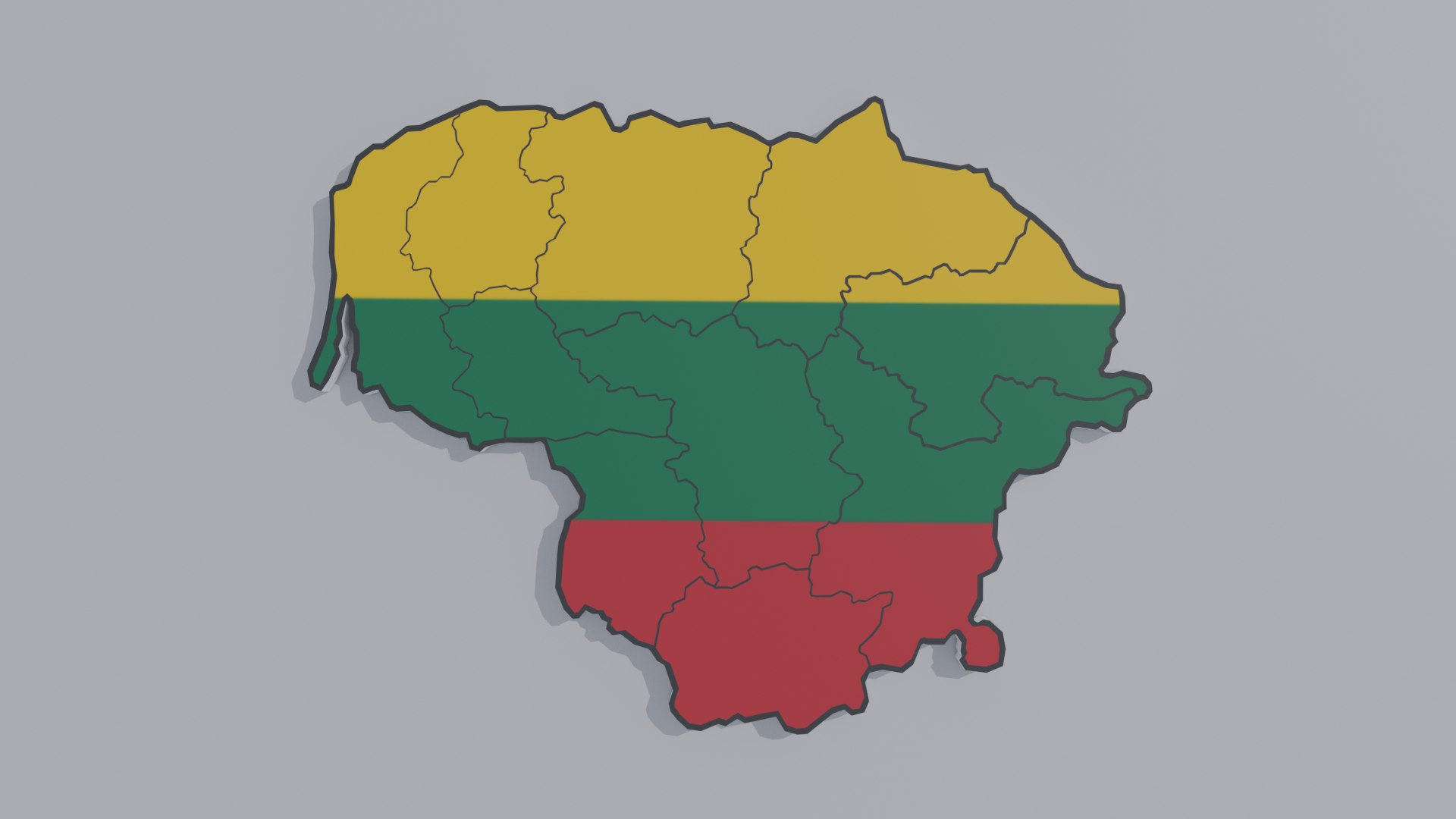 Political Map of Lithuania 3D - TurboSquid 1749423