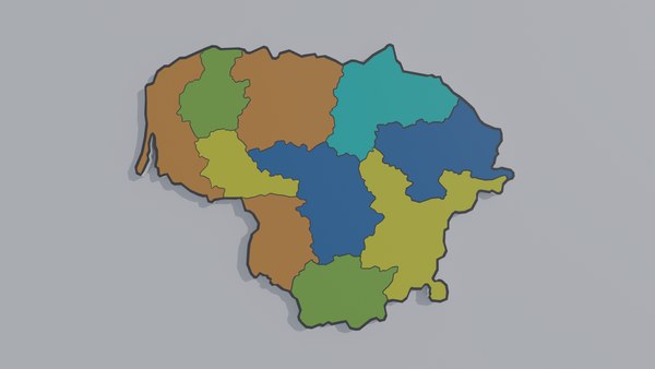 Political Map of Lithuania 3D - TurboSquid 1749423