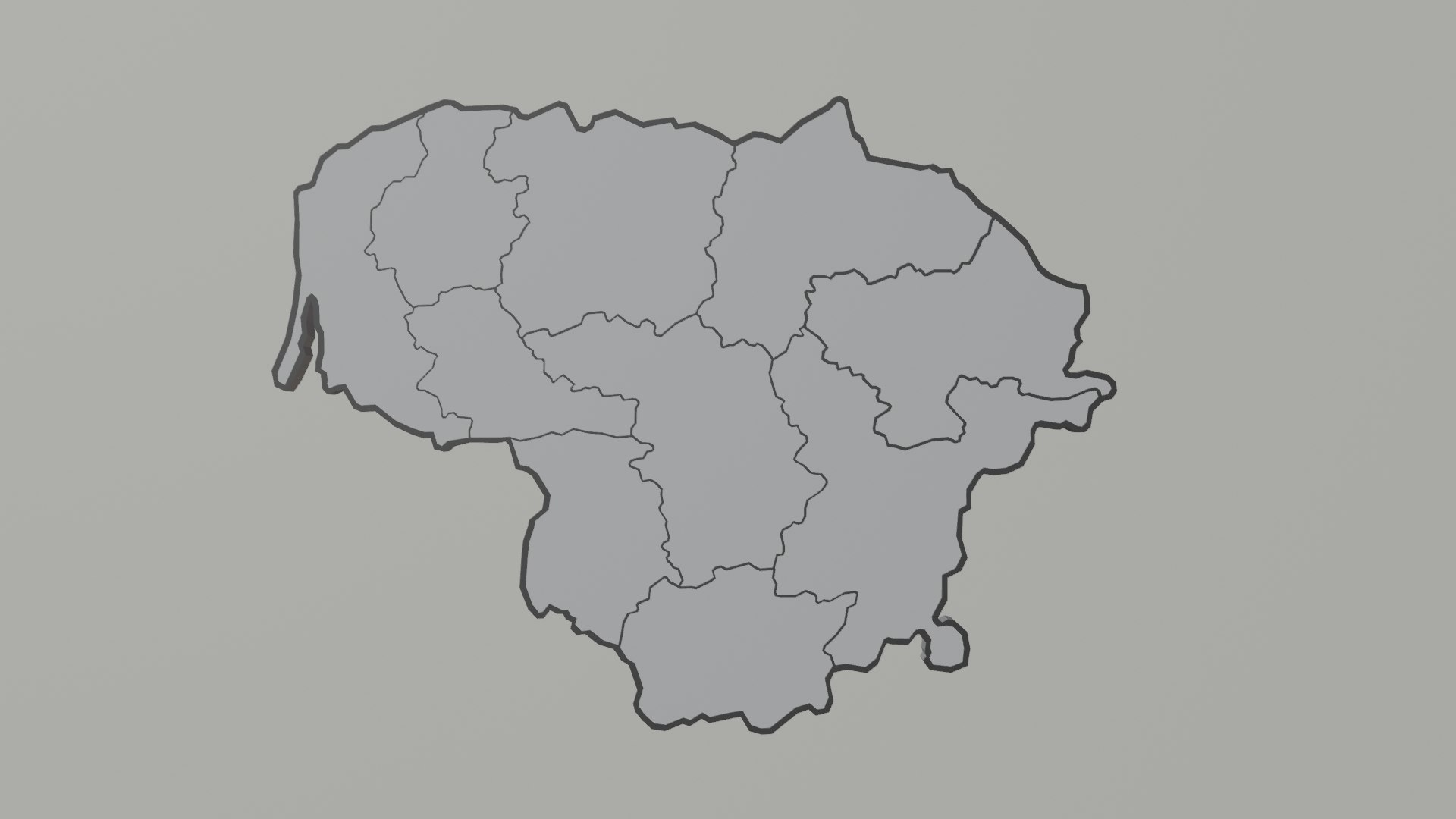 Political Map Of Lithuania 3D - TurboSquid 1749423