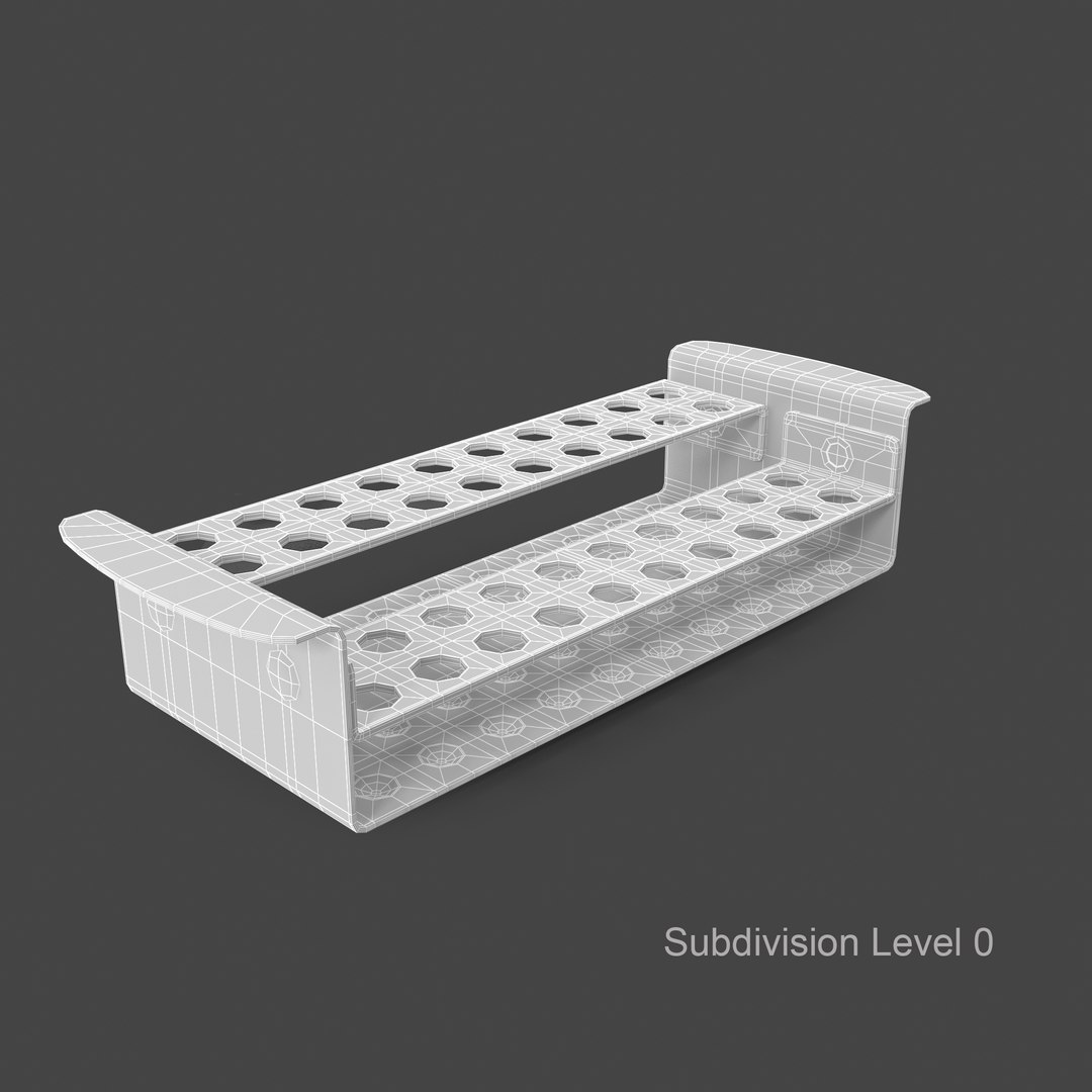 3D Test Tube Rack Model - TurboSquid 1530583