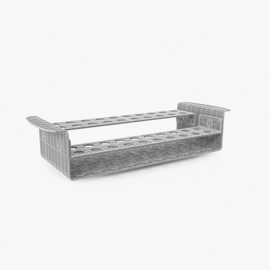 3D Test Tube Rack Model - TurboSquid 1530583