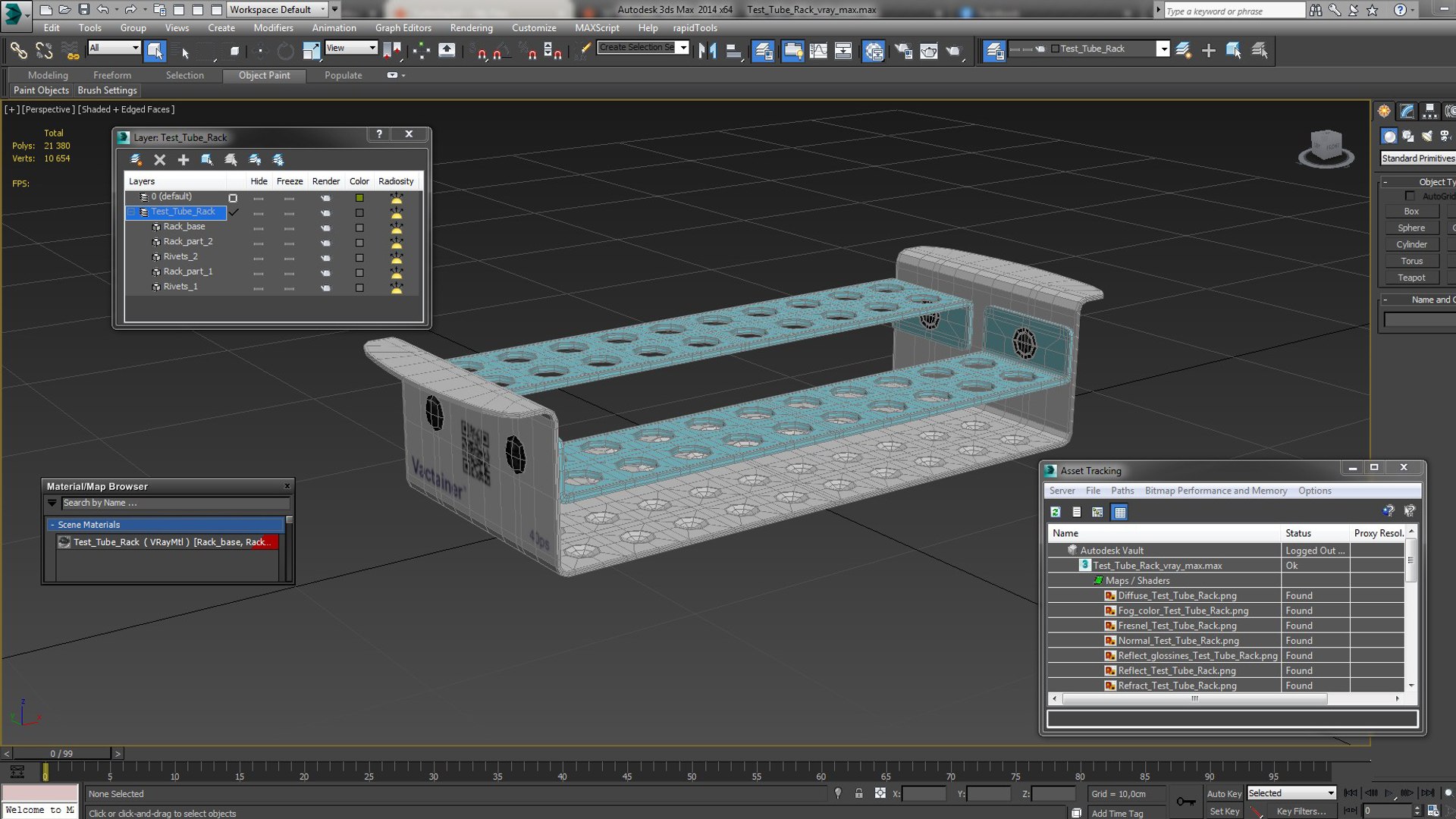 3D Test Tube Rack Model - TurboSquid 1530583