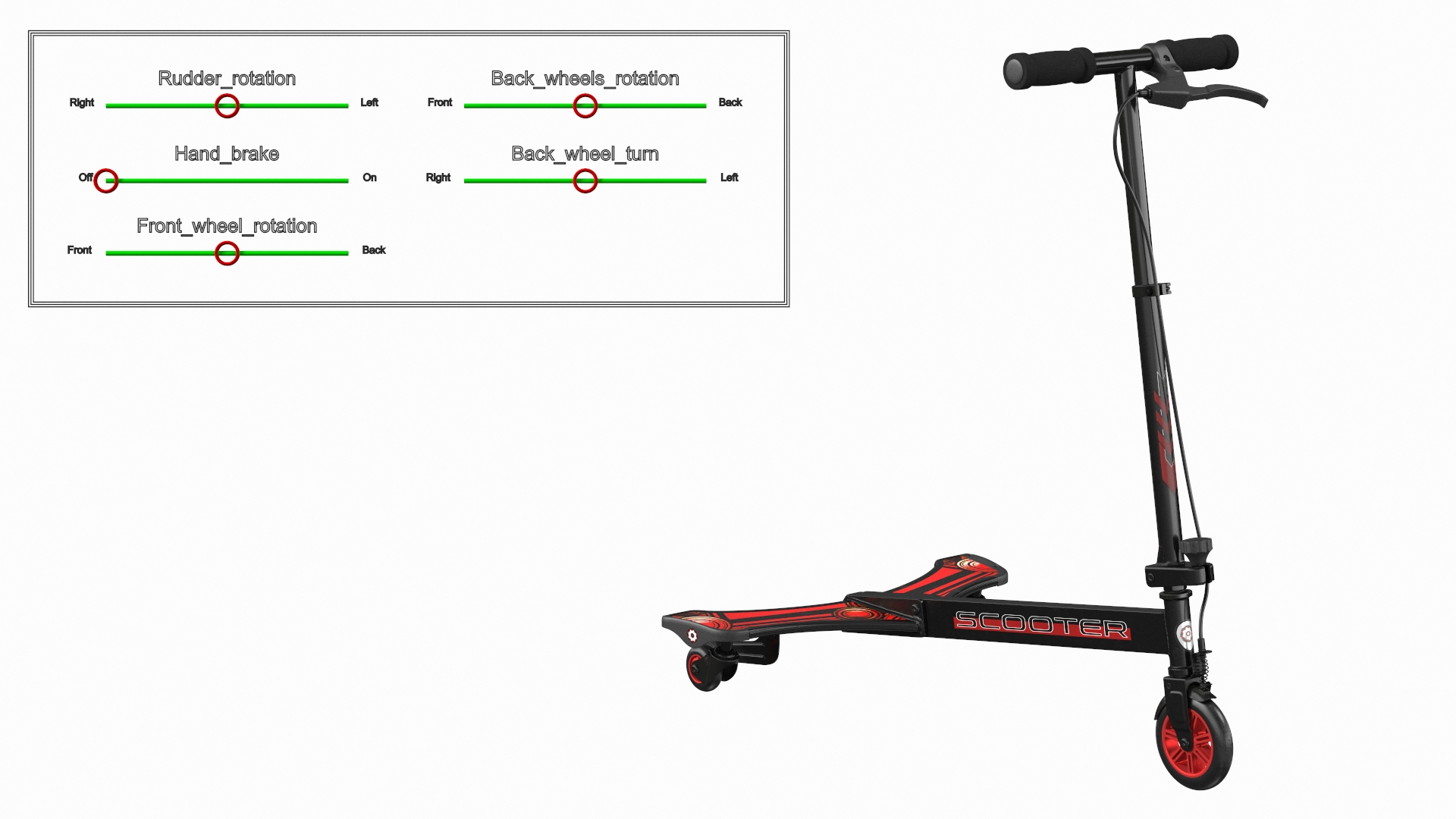 3D model PowerWing Scooter Black Red Rigged - TurboSquid 1724478