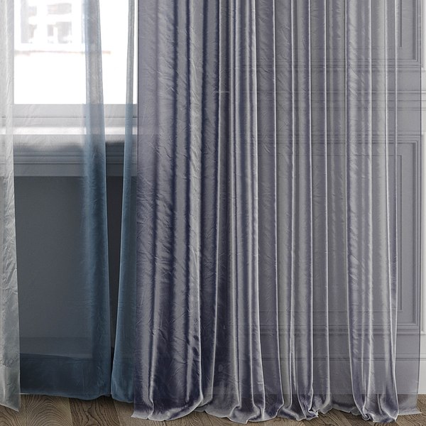 Curtain Set 491C 3D model - TurboSquid 1919105