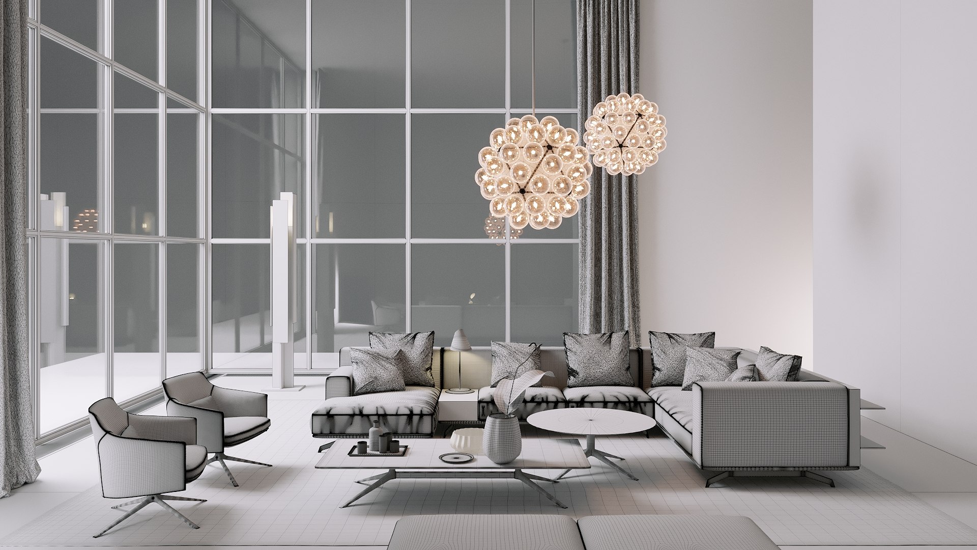 Best Living Scene Design 04-C4D-Vray Model - TurboSquid 1870136