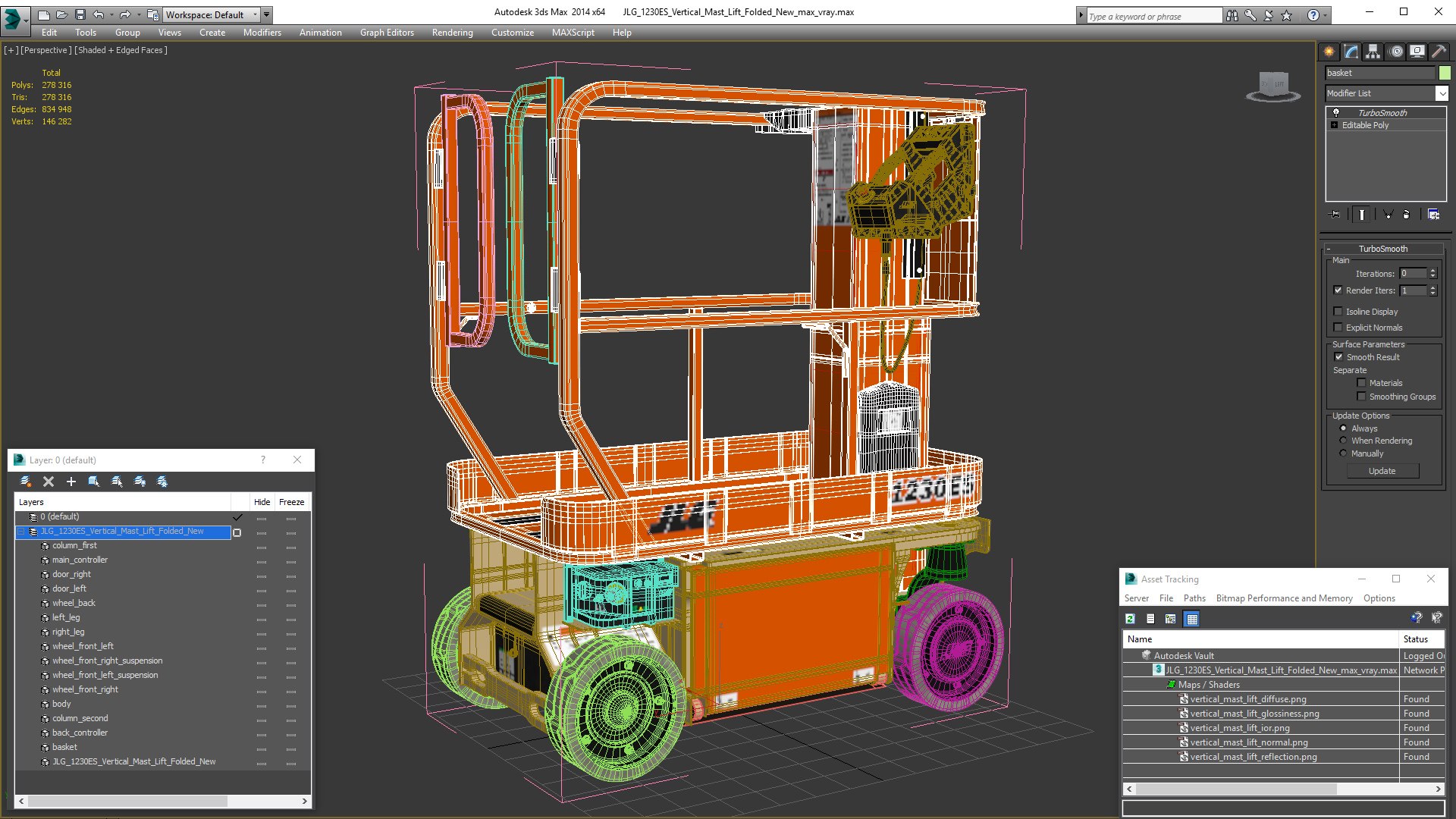 JLG 1230ES Vertical Mast Lift Folded New 3D - TurboSquid 1870714