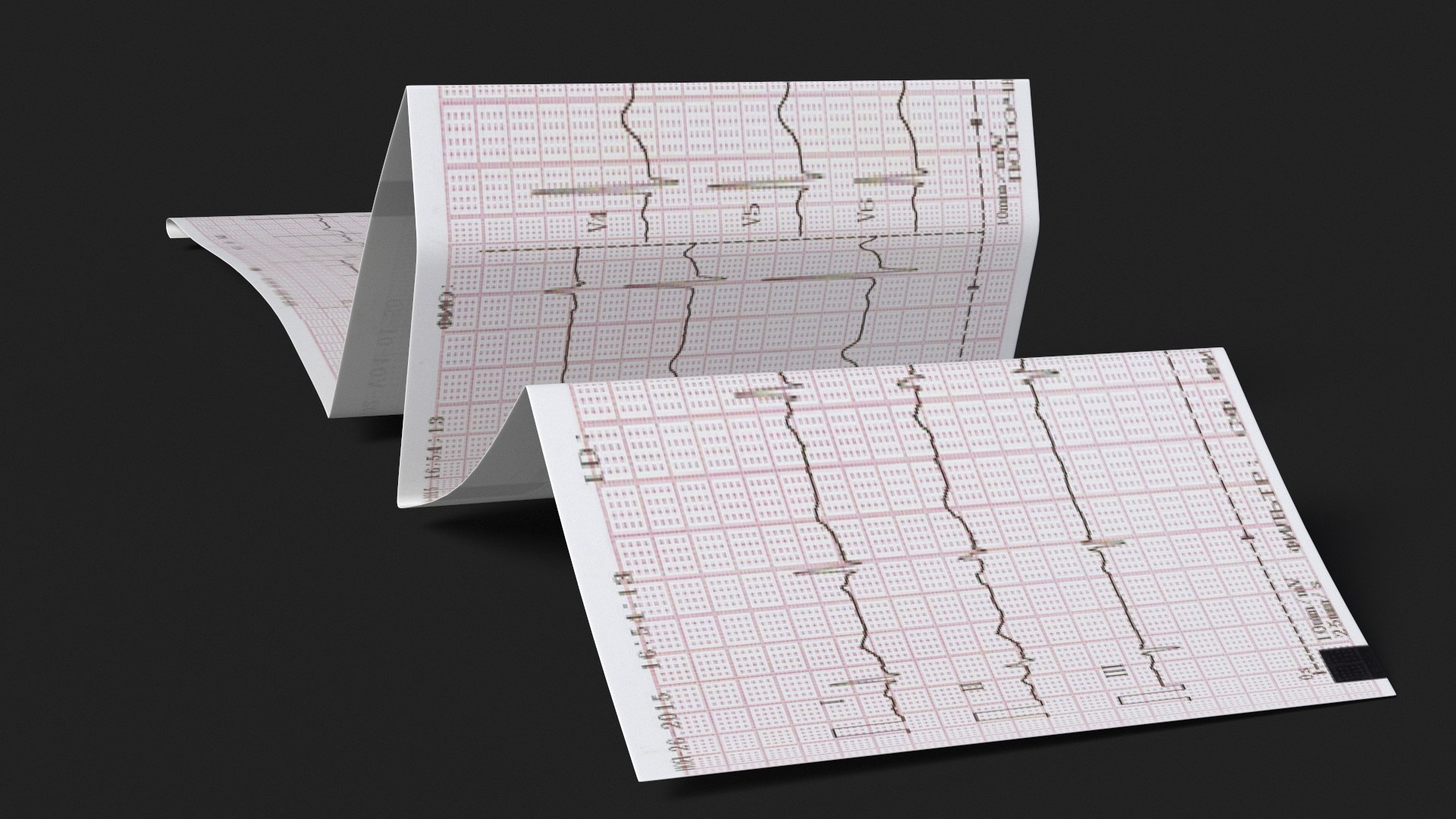3D Medical ECG Paper Roll - TurboSquid 2314220