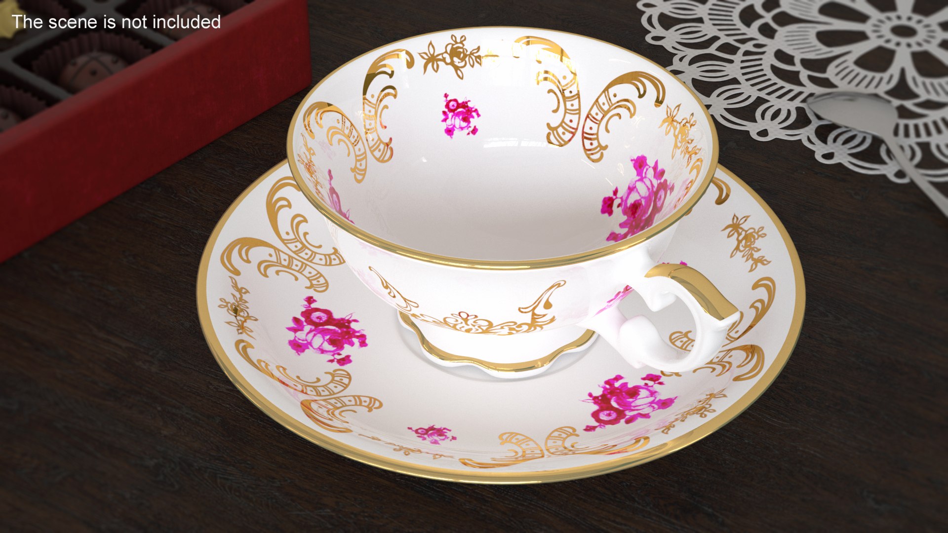 3D Antique Teacup And Saucer - TurboSquid 2106235