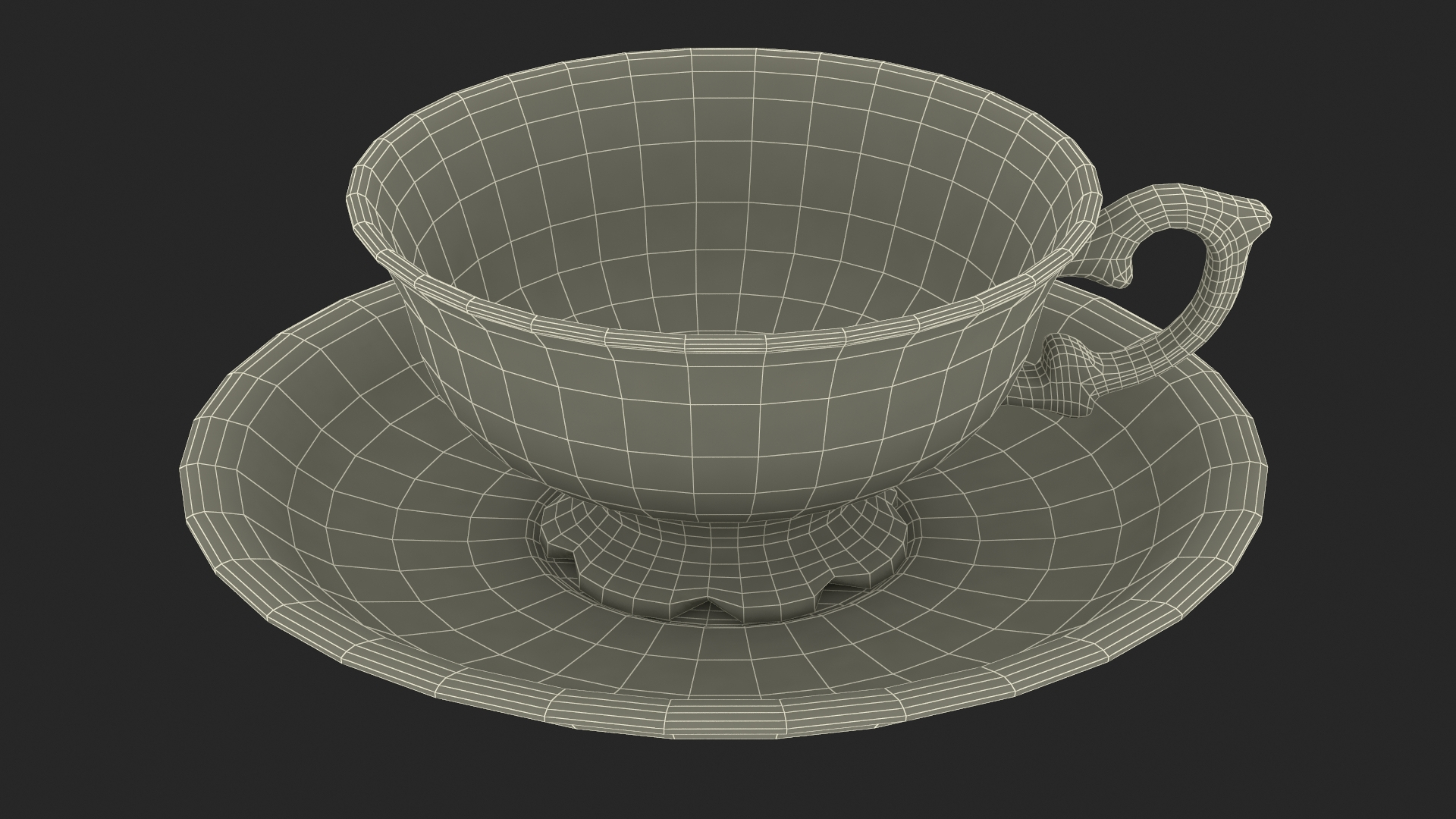 3D Antique Teacup And Saucer - TurboSquid 2106235
