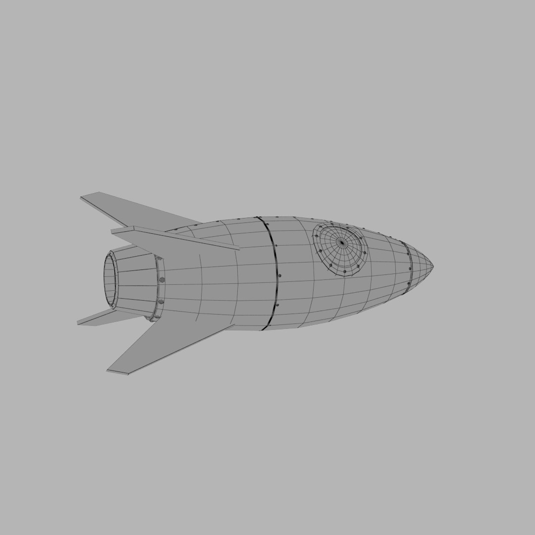 3D Cartoon Spaceship Simple - TurboSquid 1380185