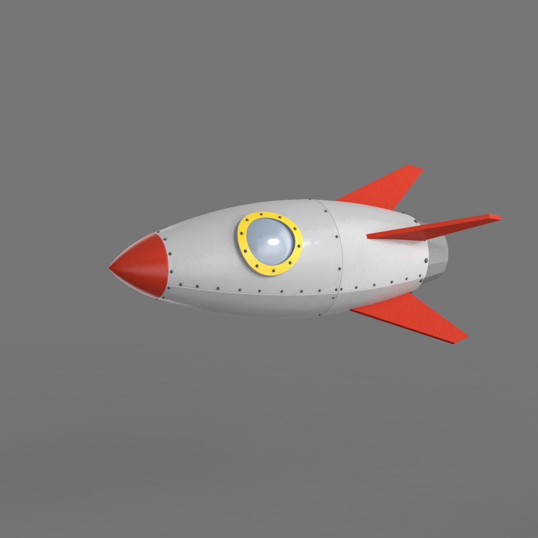 3D Cartoon Spaceship Simple - TurboSquid 1380185
