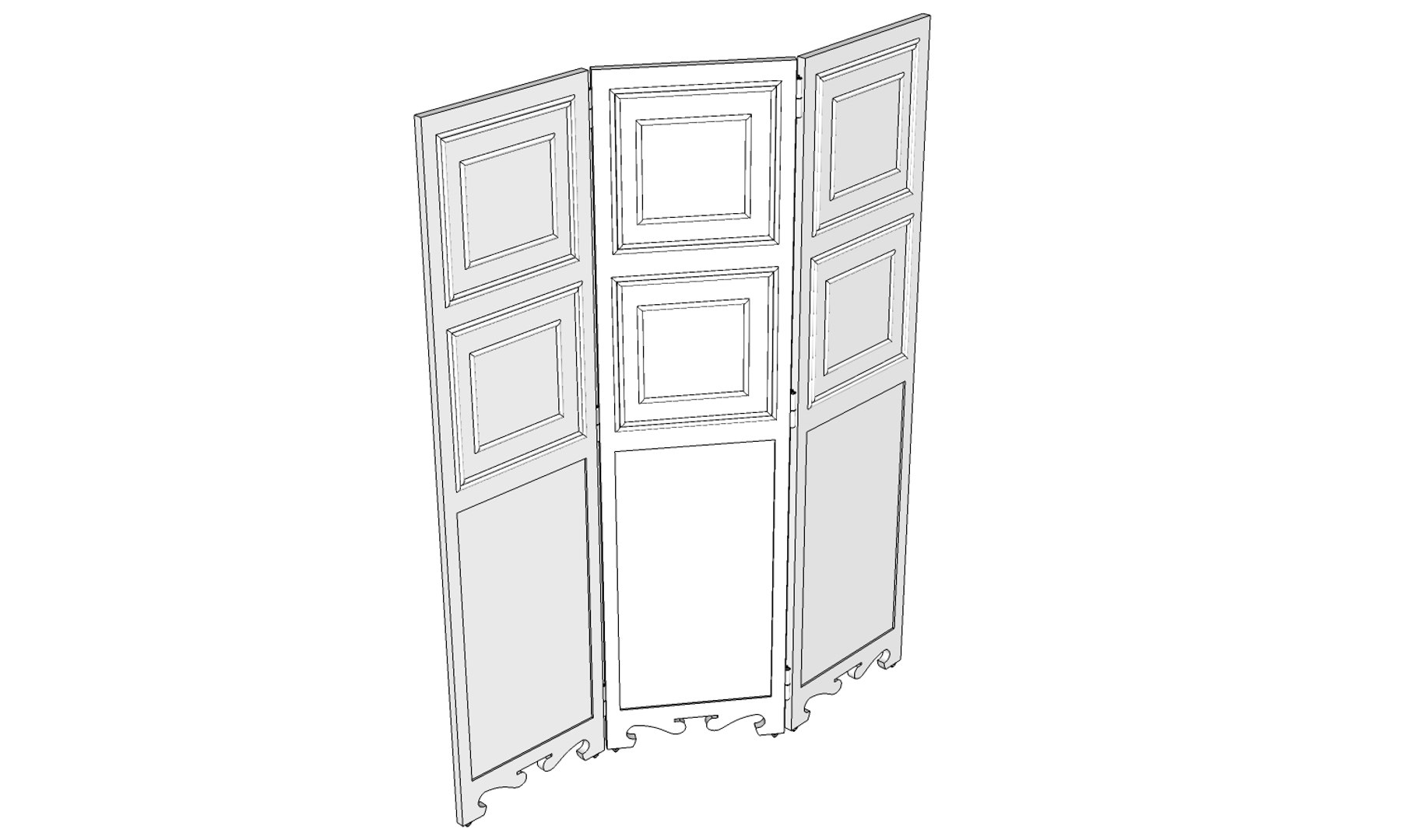 Screen Folding Model - TurboSquid 1545040