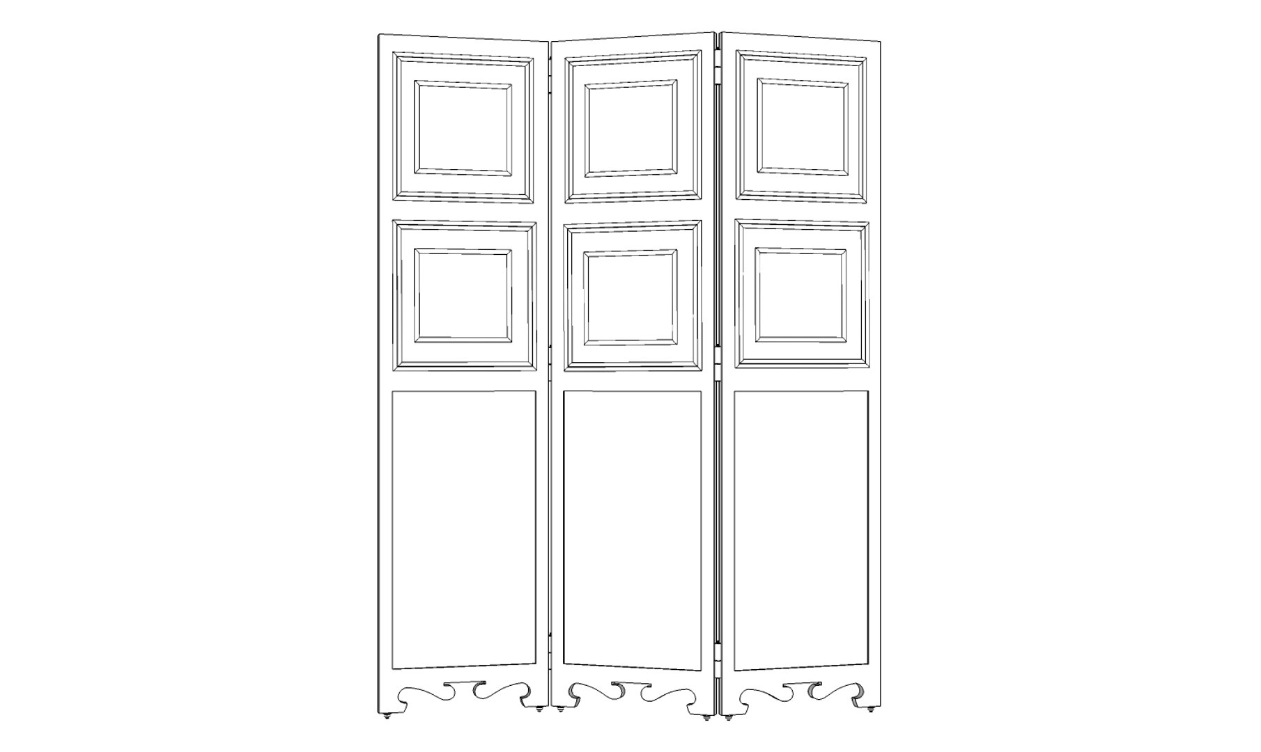 Screen Folding Model - TurboSquid 1545040