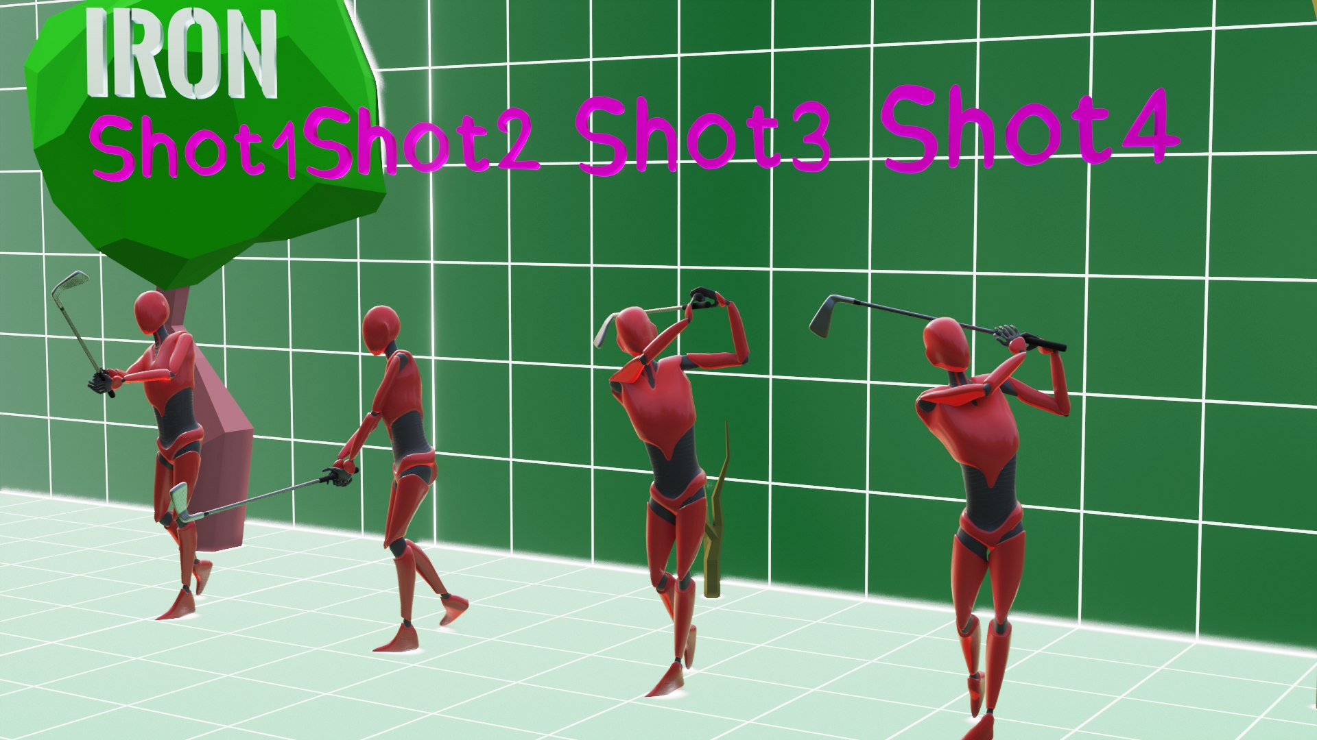 3D Model Golf Animations - Motion Cast05 Vol1 - TurboSquid 1937957