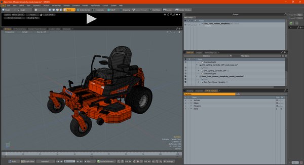 Zero Turn Mower Simplicity 3D model - TurboSquid 1855703