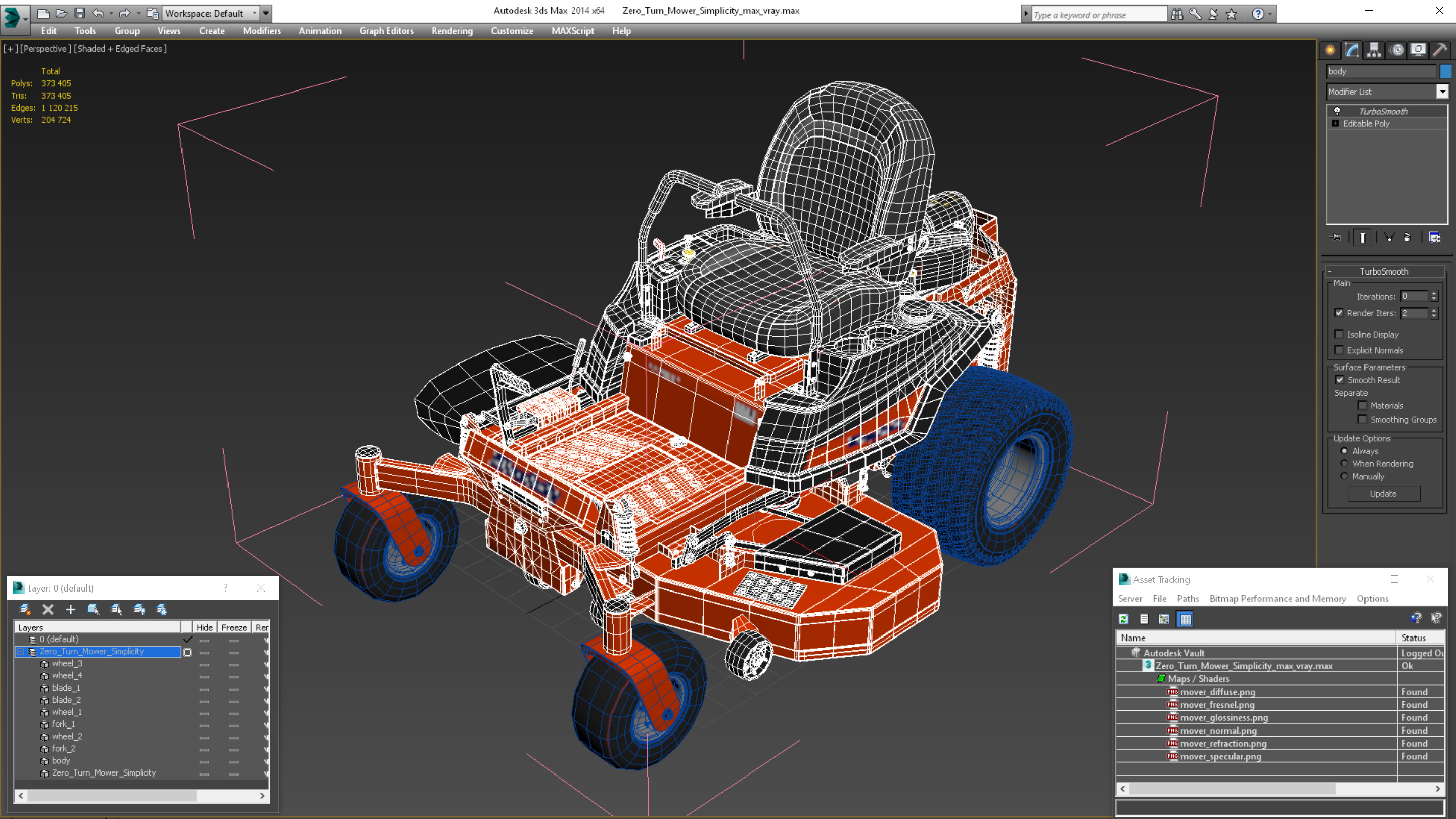 Zero Turn Mower Simplicity 3D model - TurboSquid 1855703