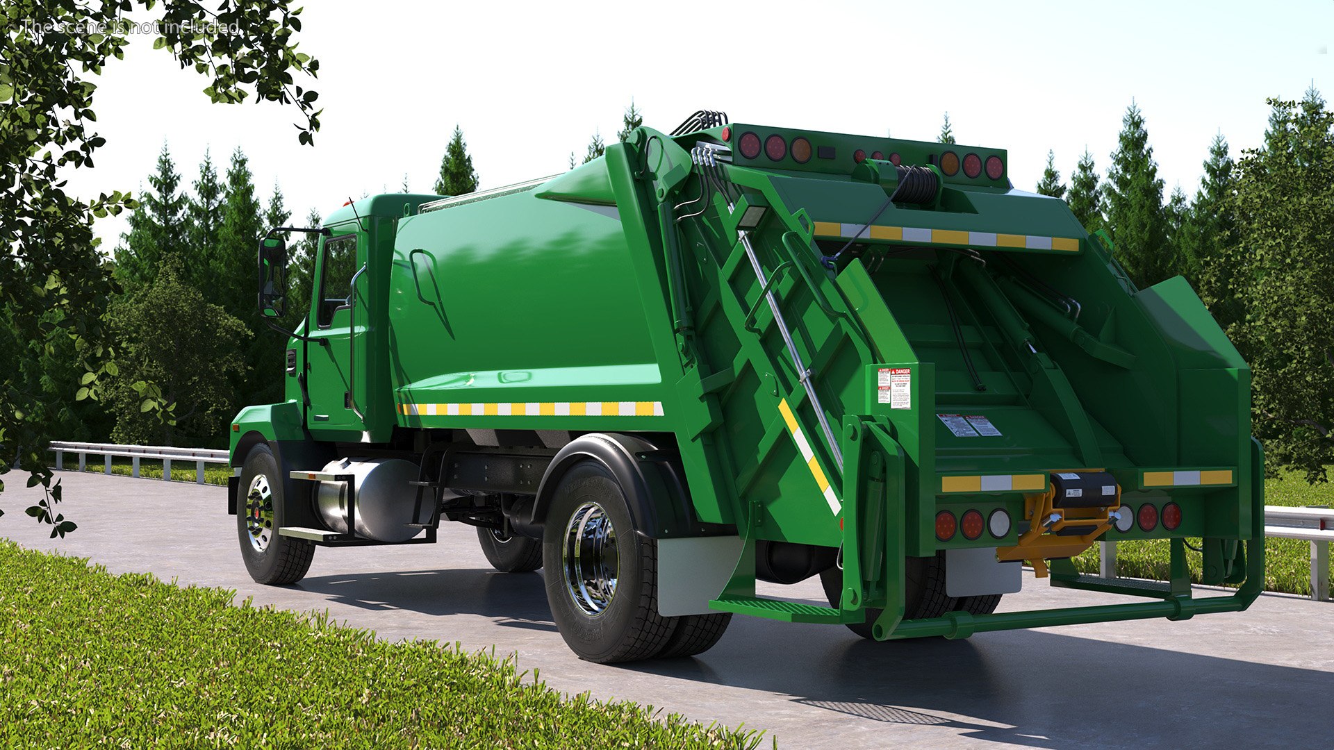3D Medium-Duty Garbage Truck Rigged - TurboSquid 2059766