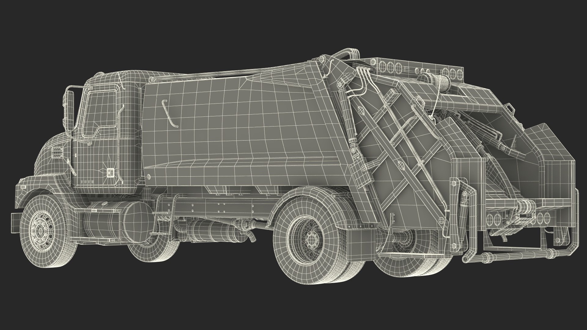 3D Medium-Duty Garbage Truck Rigged - TurboSquid 2059766