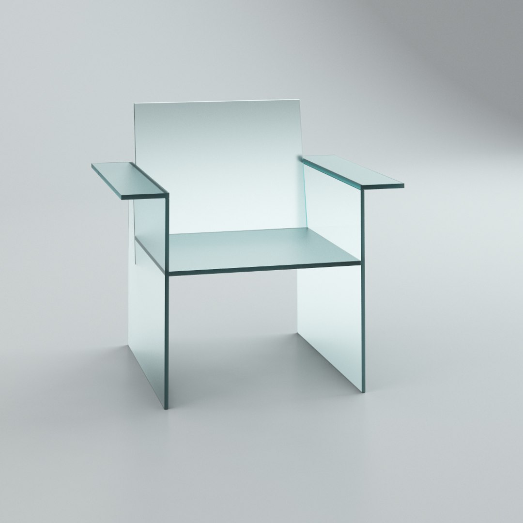 glass chair obj