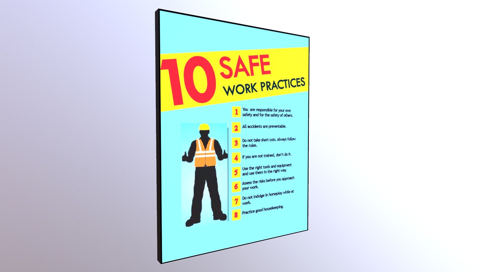 3D Safety Poster Work Practices - TurboSquid 2290365