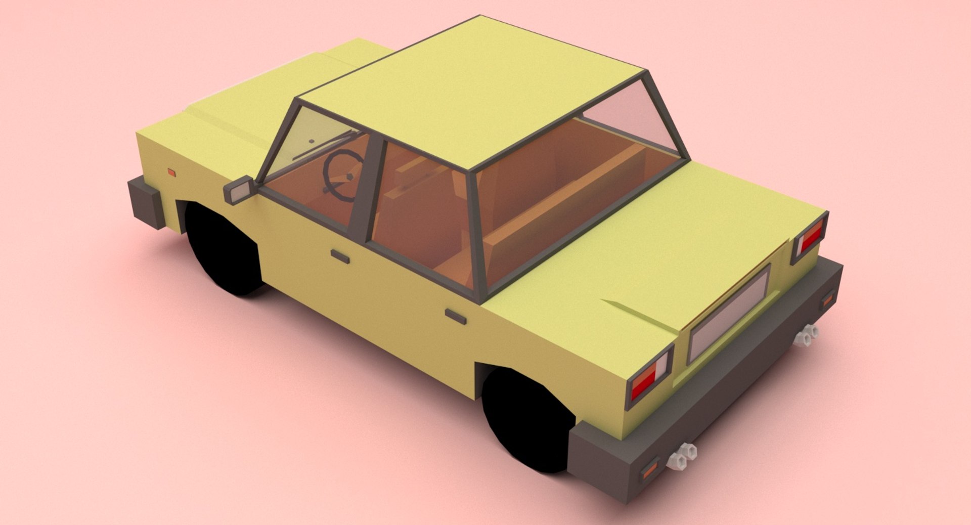 Cartoon Car Model - TurboSquid 1527892