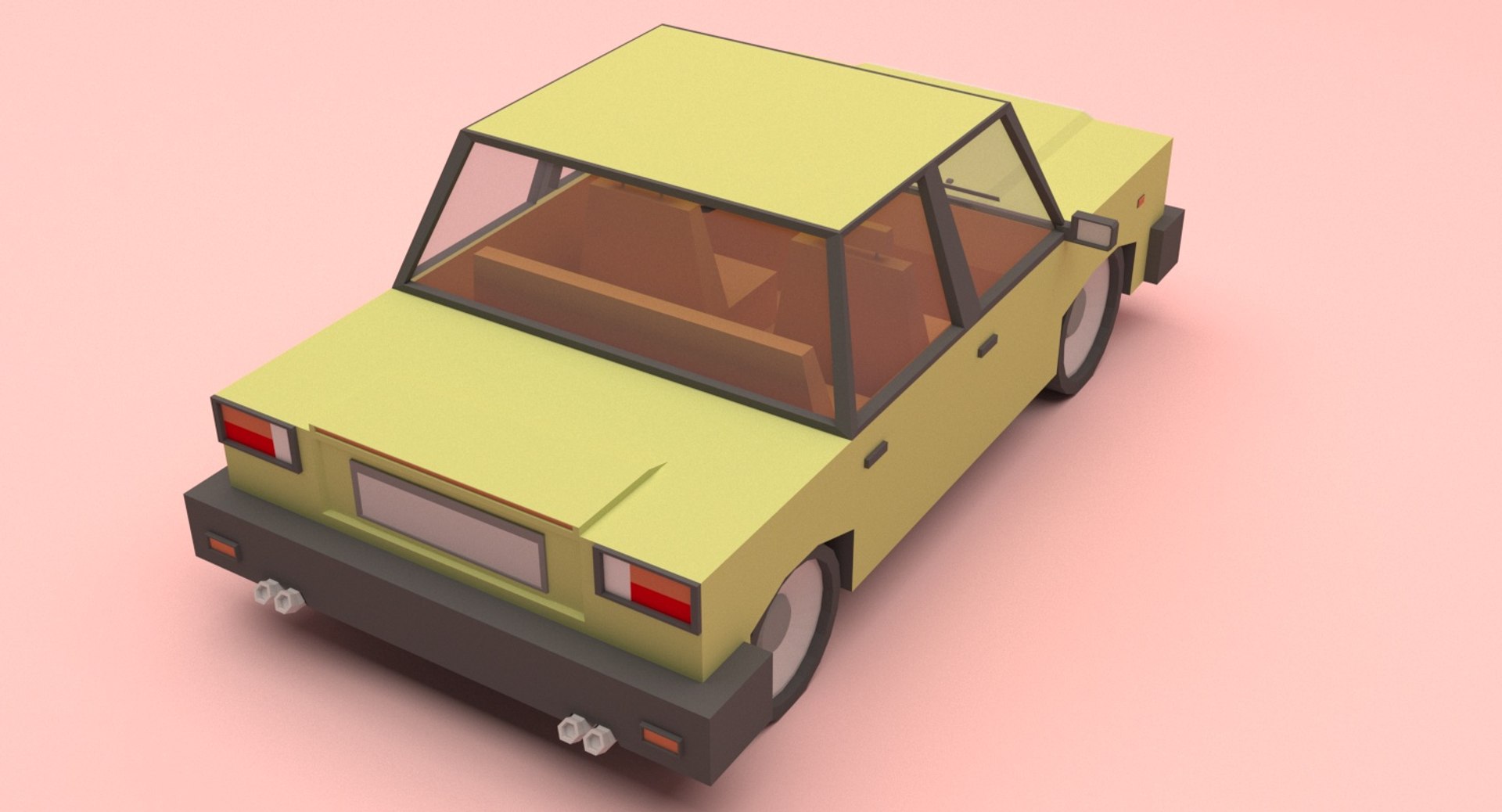 Cartoon Car Model - TurboSquid 1527892