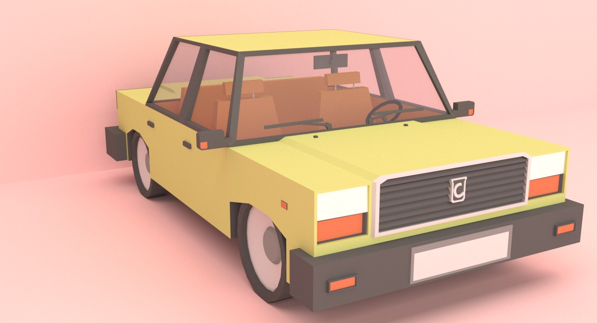 Cartoon Car Model - TurboSquid 1527892