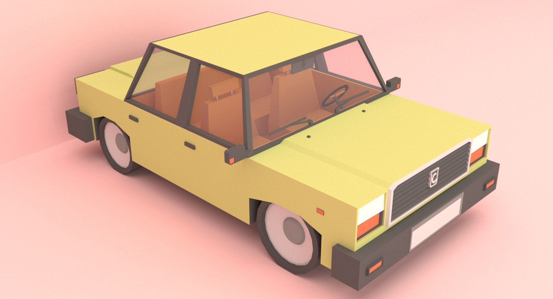 Cartoon Car Model - TurboSquid 1527892