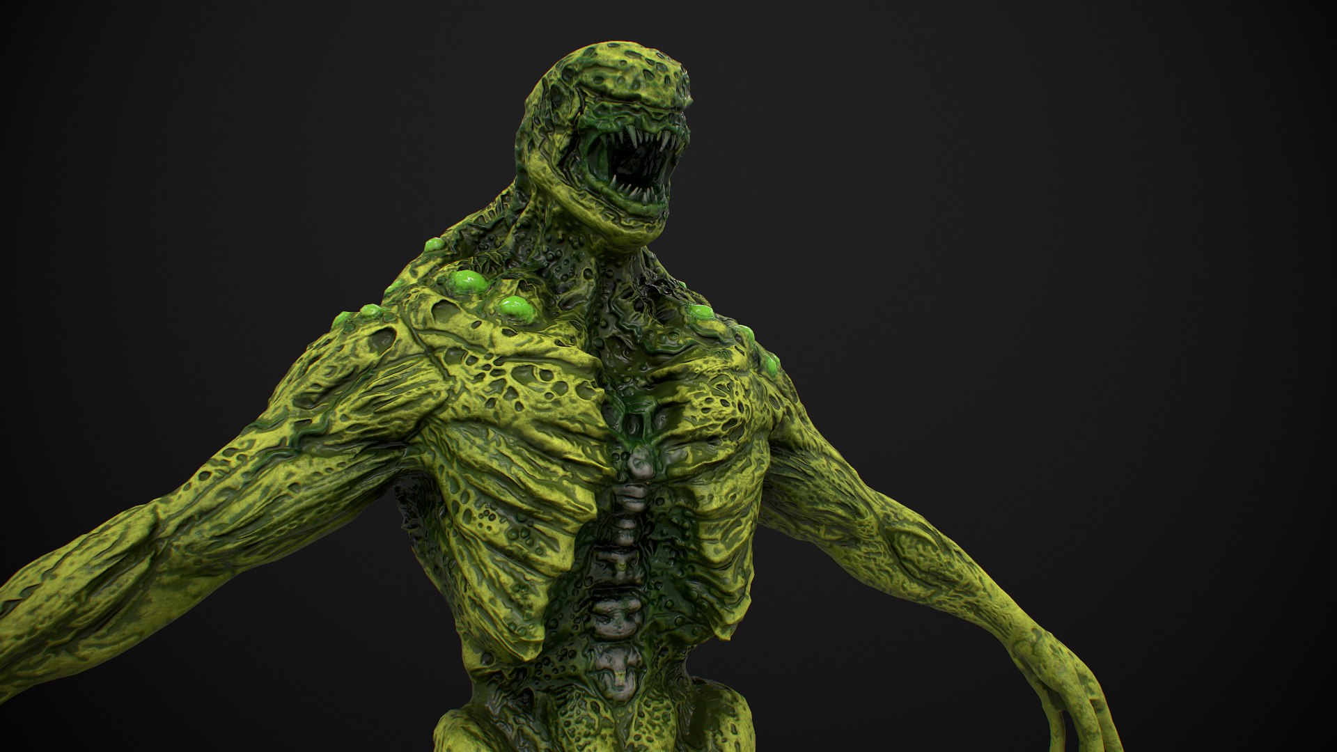 3D Mutant Humanoid Monster model - TurboSquid 2093027