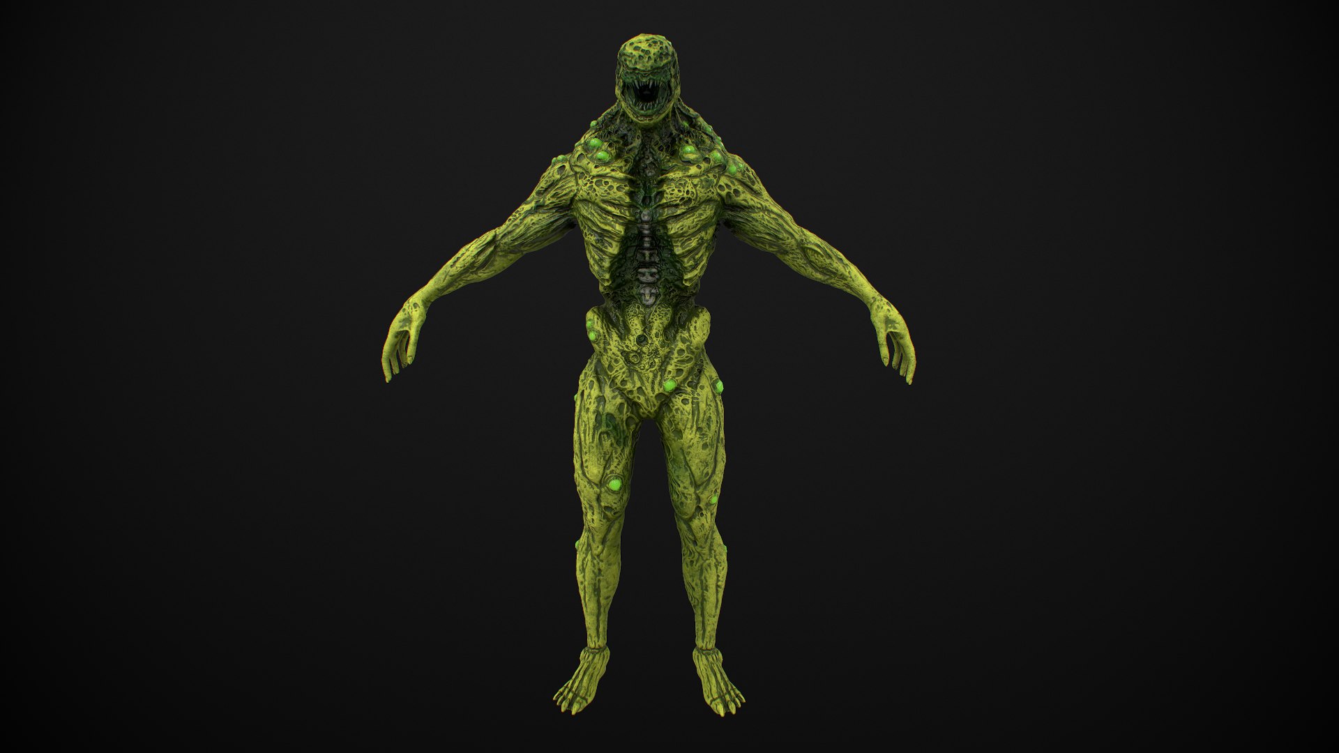 3D Mutant Humanoid Monster model - TurboSquid 2093027
