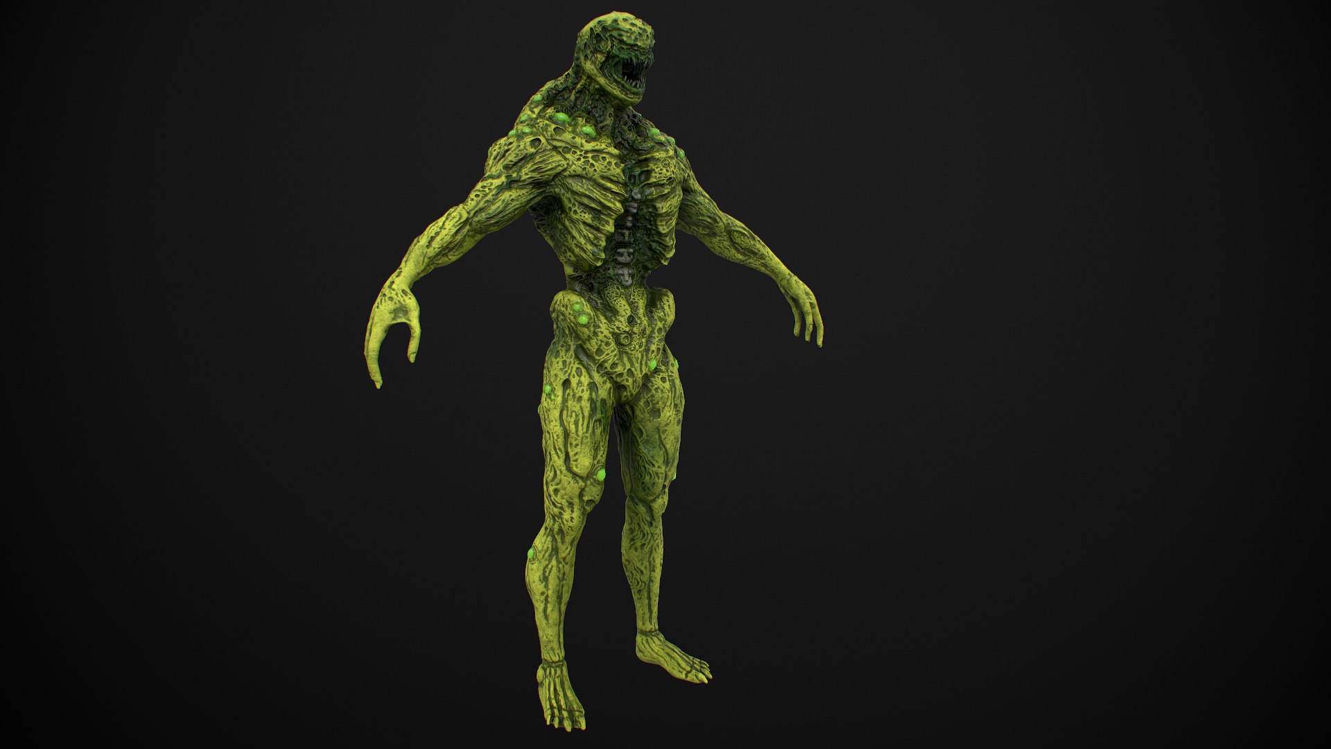 3D Mutant Humanoid Monster model - TurboSquid 2093027