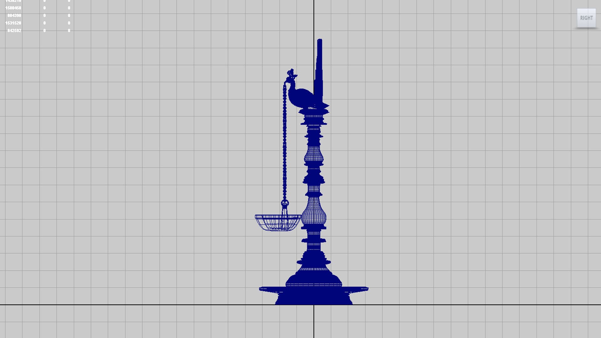 3D Model Oil Lamp Peacock - TurboSquid 2007640